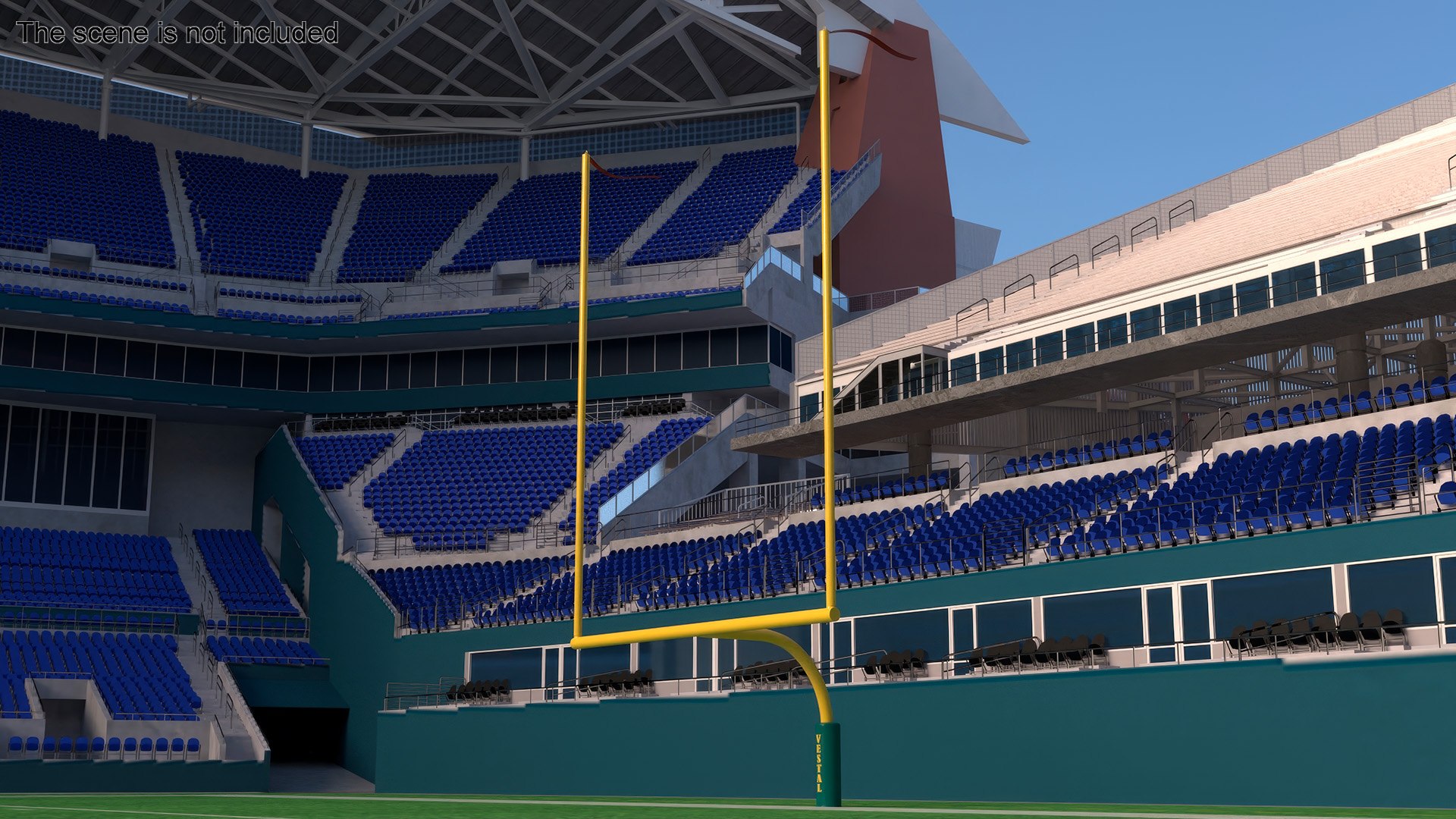 3D Model American Football Goal Posts - TurboSquid 2246794
