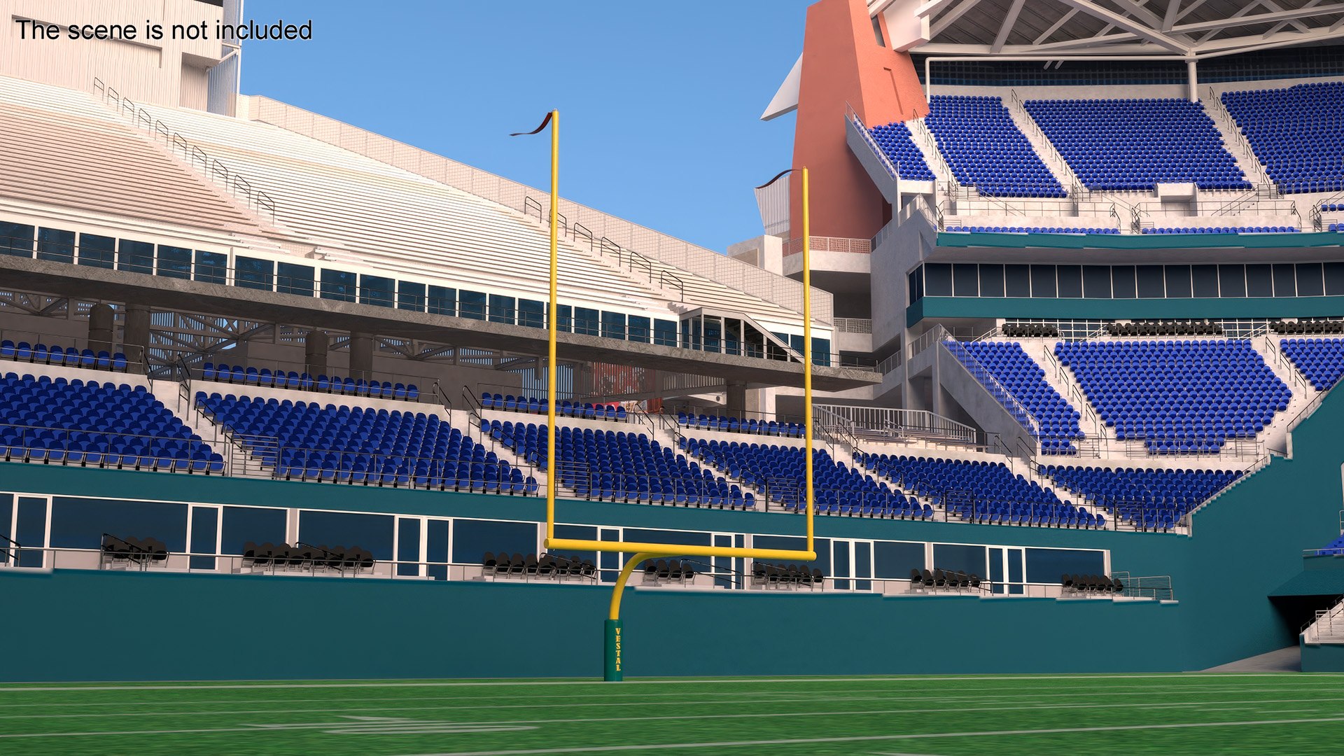 3D Model American Football Goal Posts - TurboSquid 2246794