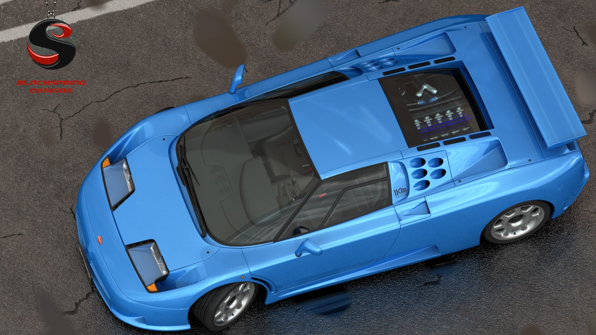 3d bugatti eb110 ss 1992 model