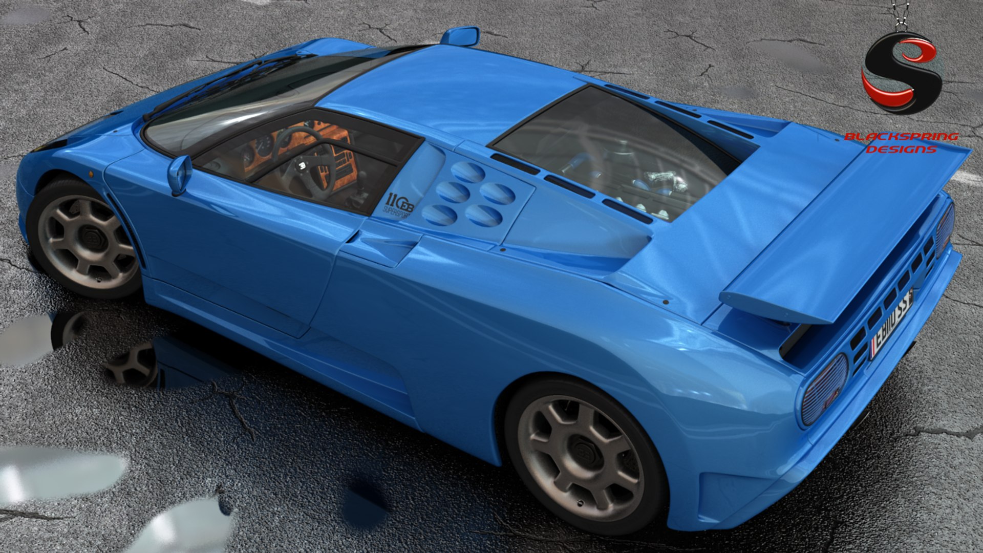 3d bugatti eb110 ss 1992 model