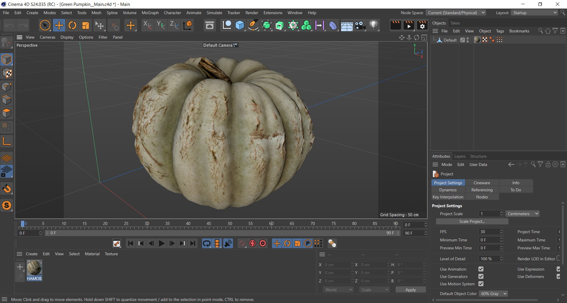 3D Green Pumpkin Scan - TurboSquid 2077674