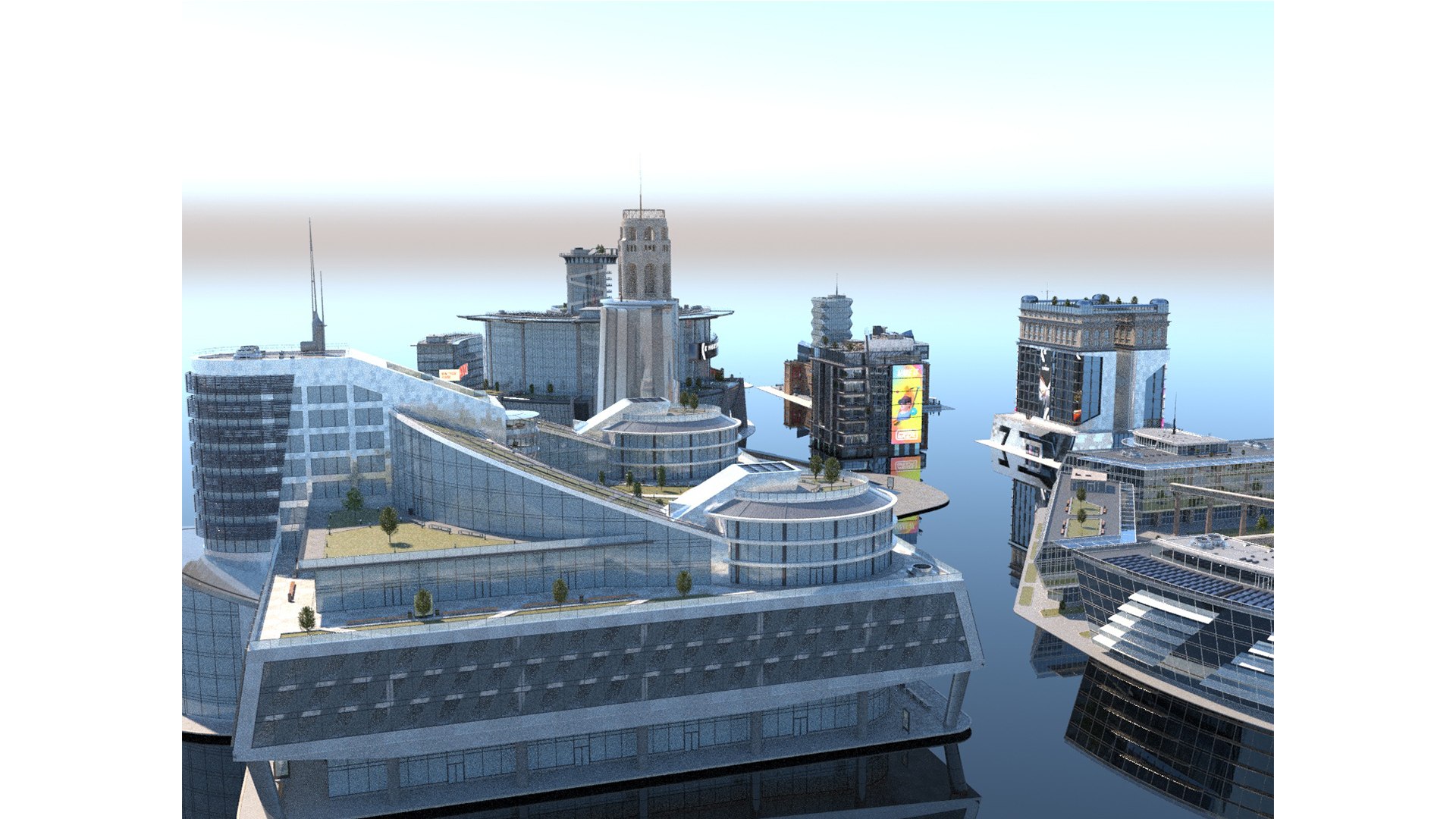 Future tower 3 3D model - TurboSquid 2109171