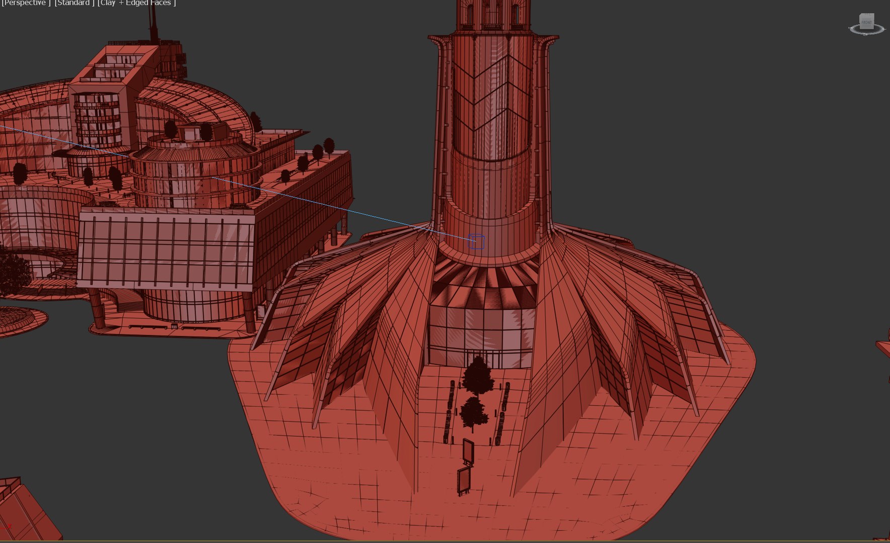Future tower 3 3D model - TurboSquid 2109171