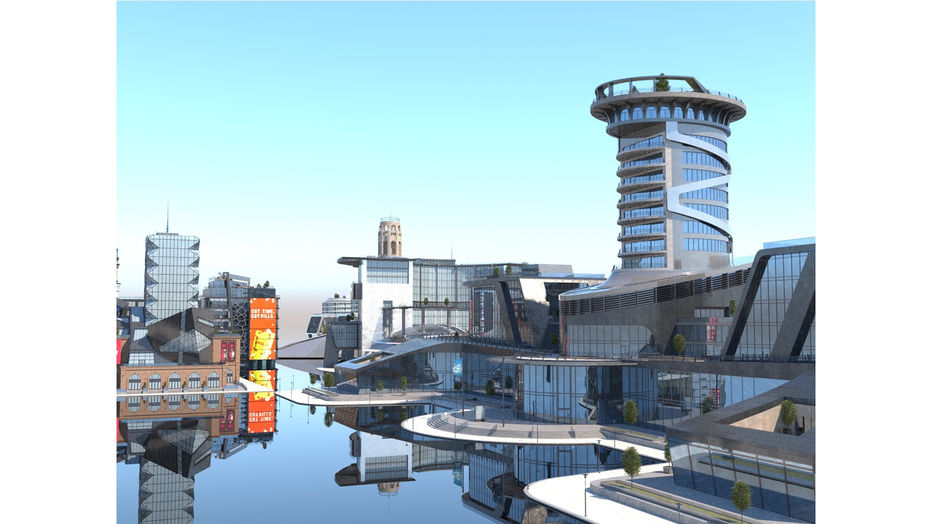 Future tower 3 3D model - TurboSquid 2109171