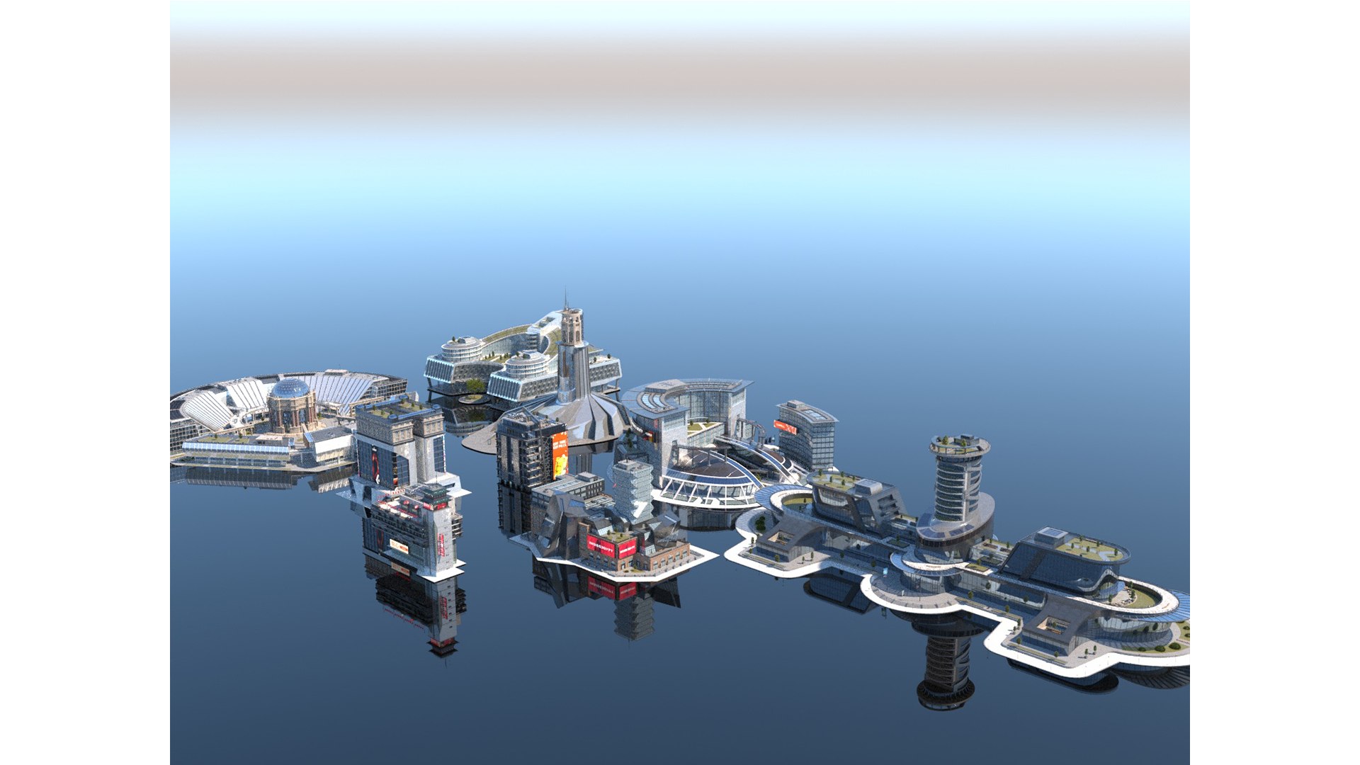 Future tower 3 3D model - TurboSquid 2109171