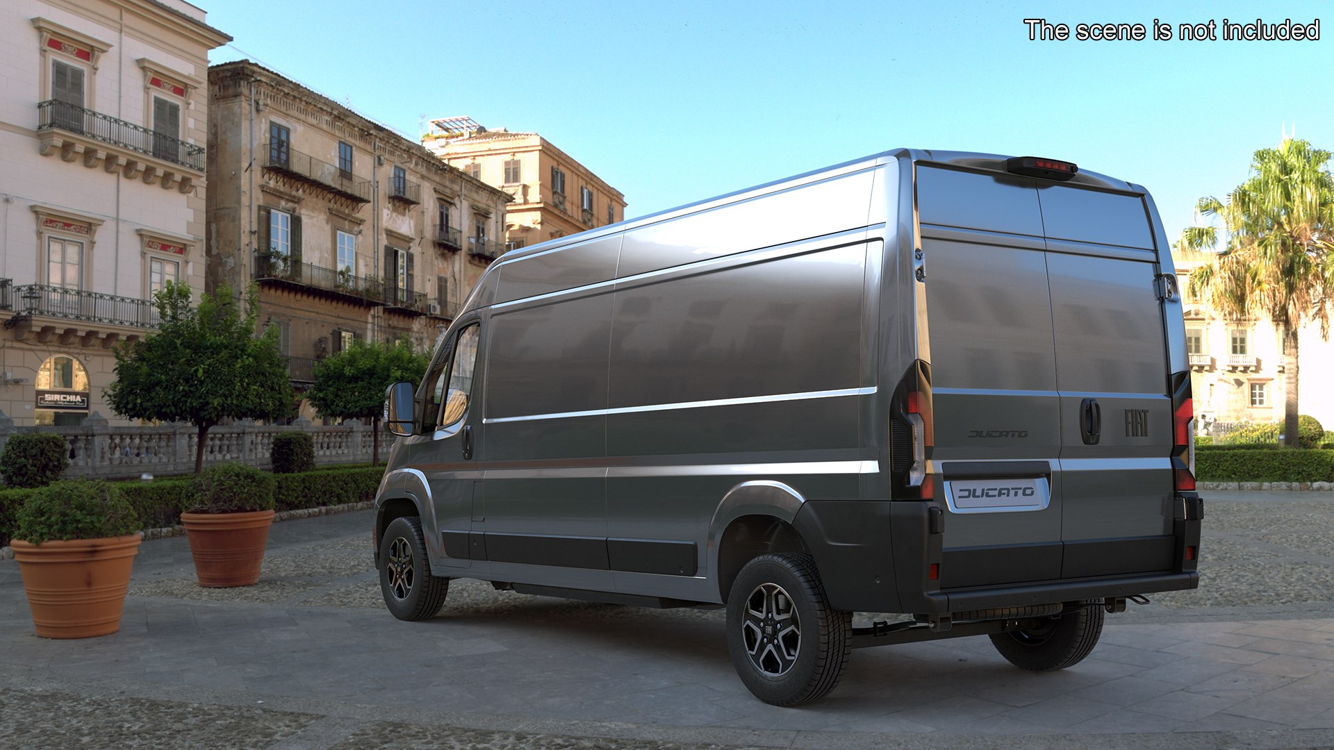 3D Gray Fiat Ducato 2025 Medium Van Rigged - TurboSquid 2407537