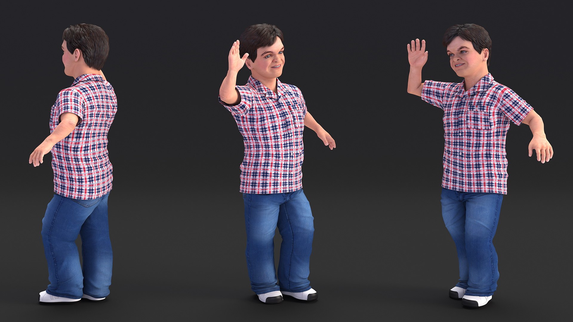 3D Walking Dwarf Man Everyday Style Model - TurboSquid 2214283