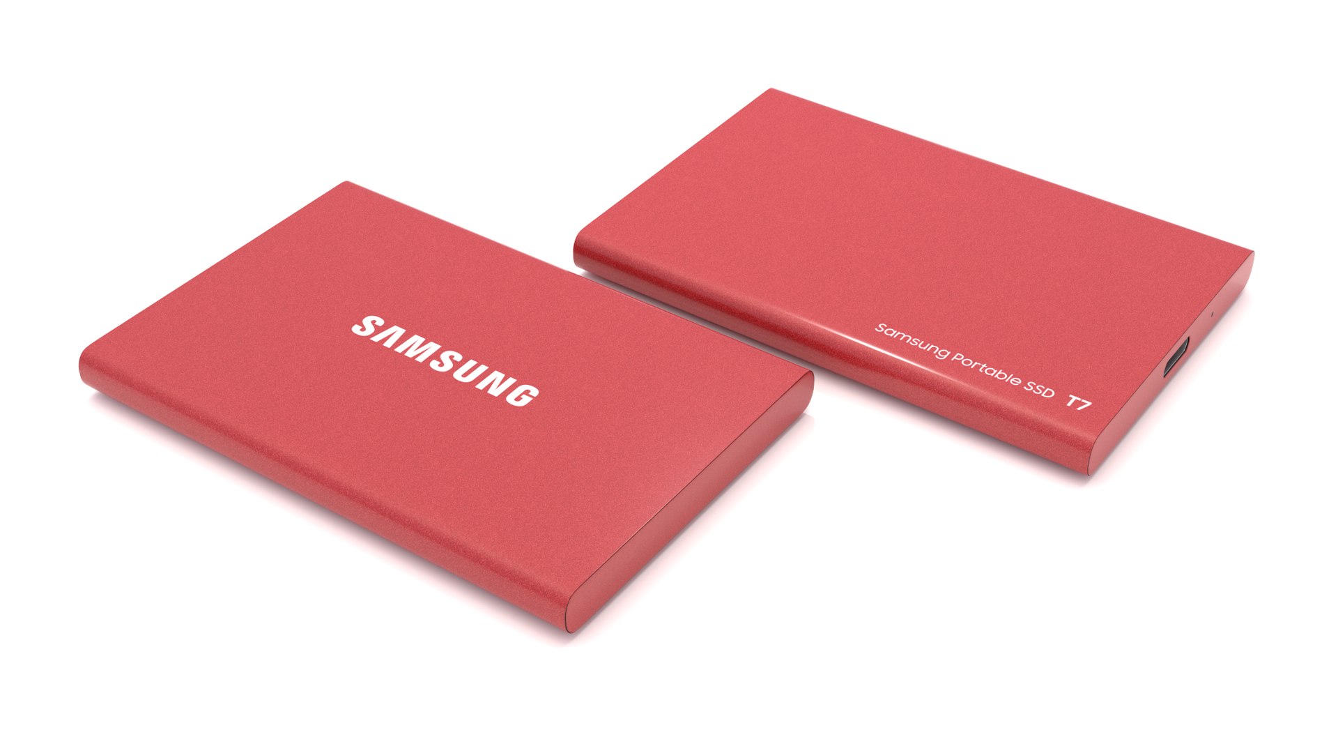 Samsung Portable SSD T7 Red 3D Model - TurboSquid 2164910