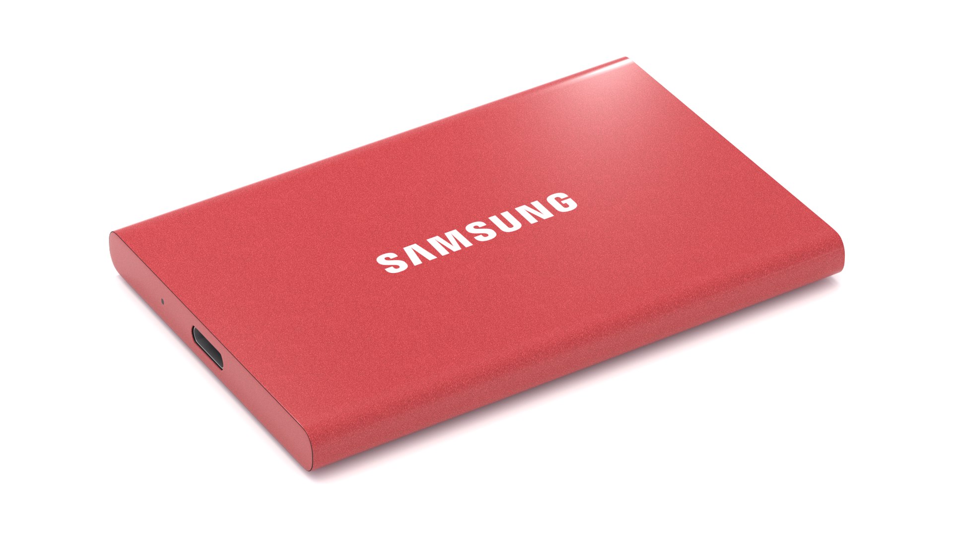 Samsung Portable SSD T7 Red 3D Model - TurboSquid 2164910
