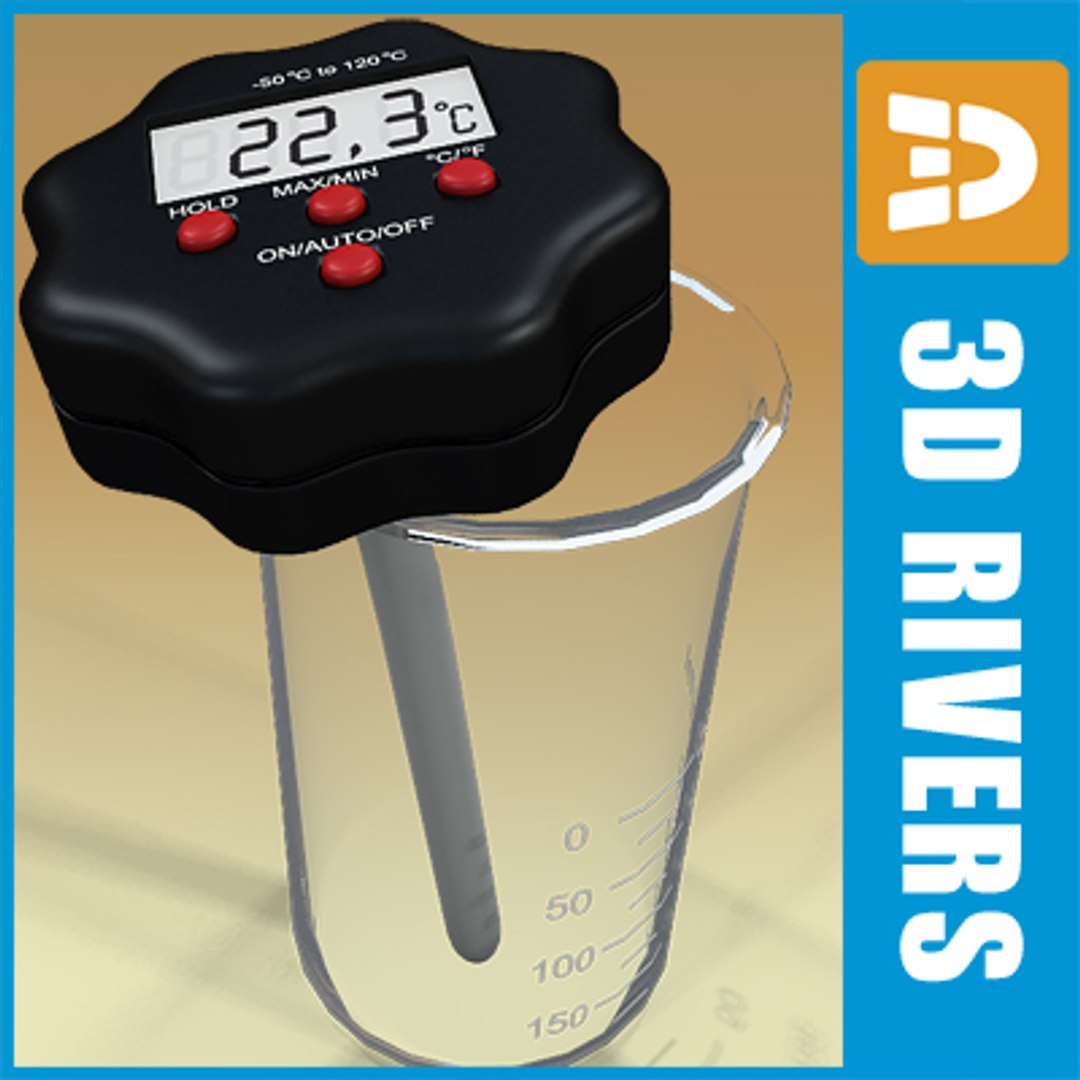 3d Model Digital Thermometer