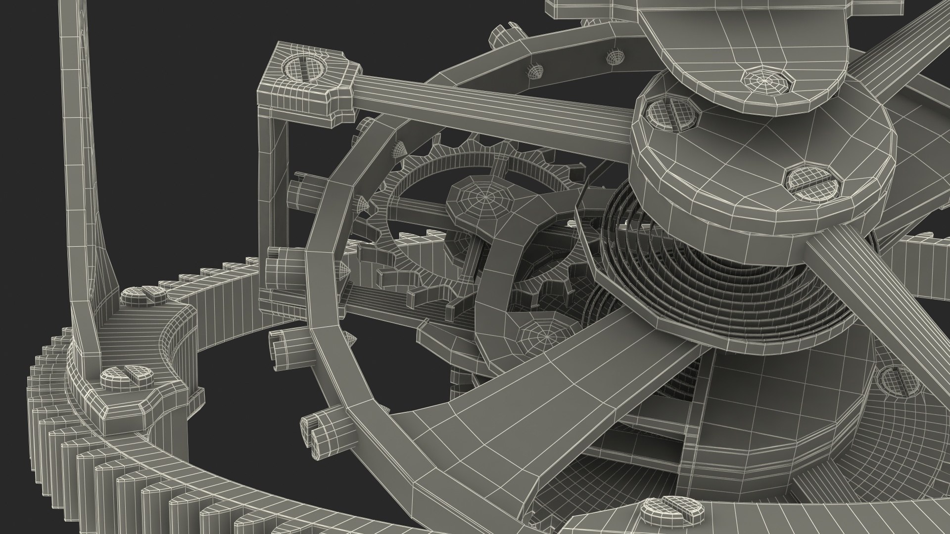 Free 3D golden tourbillon mechanism - TurboSquid 1560730