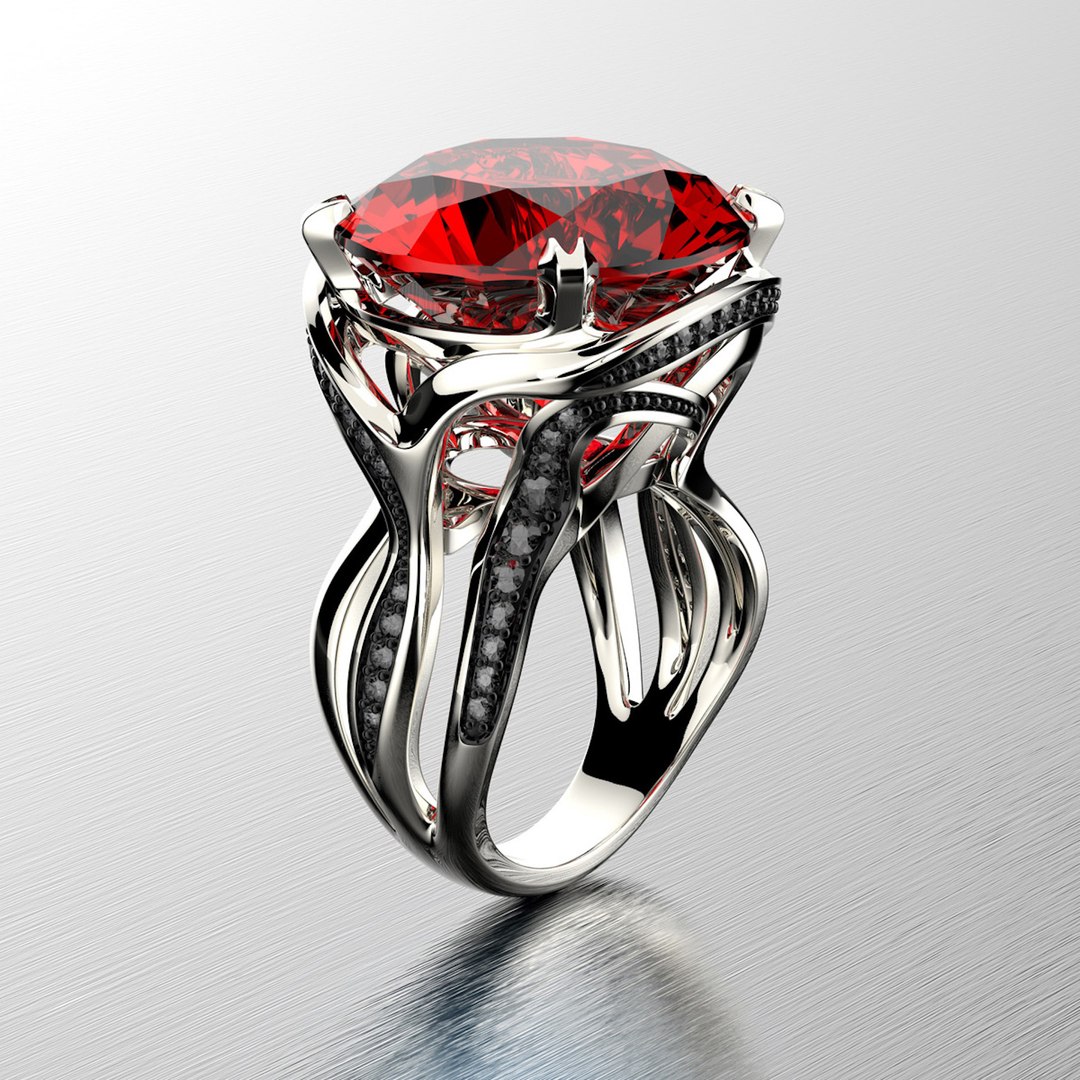 3D Jewelry Fashion Ring With Gem Octopus 0120 3dm Stl Fbx - TurboSquid ...