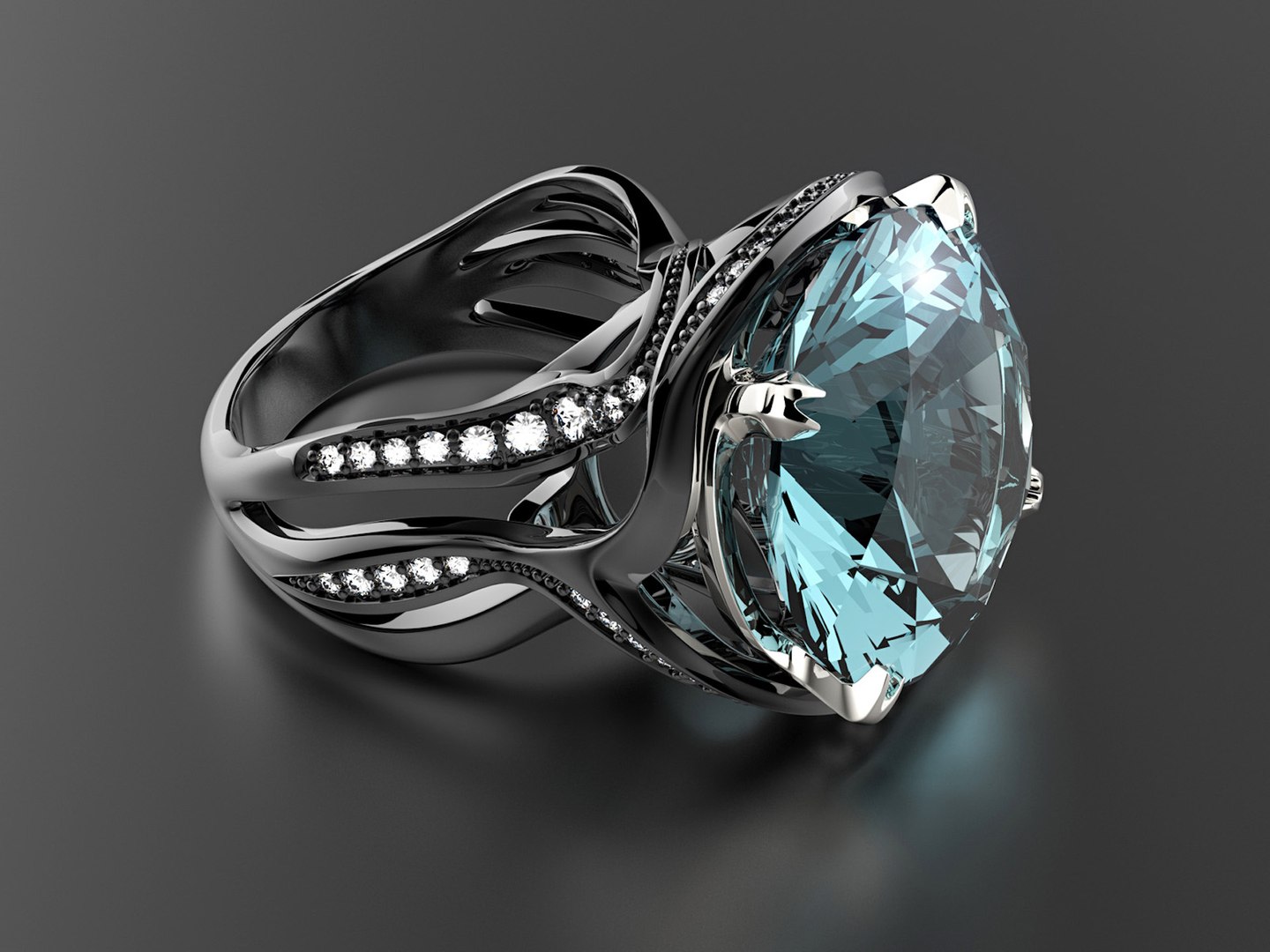 3D Jewelry Fashion Ring With Gem Octopus 0120 3dm Stl Fbx - TurboSquid ...