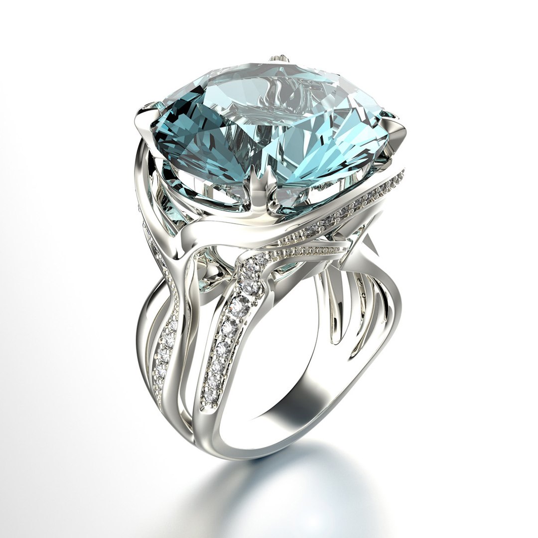 3D Jewelry Fashion Ring With Gem Octopus 0120 3dm Stl Fbx - TurboSquid ...