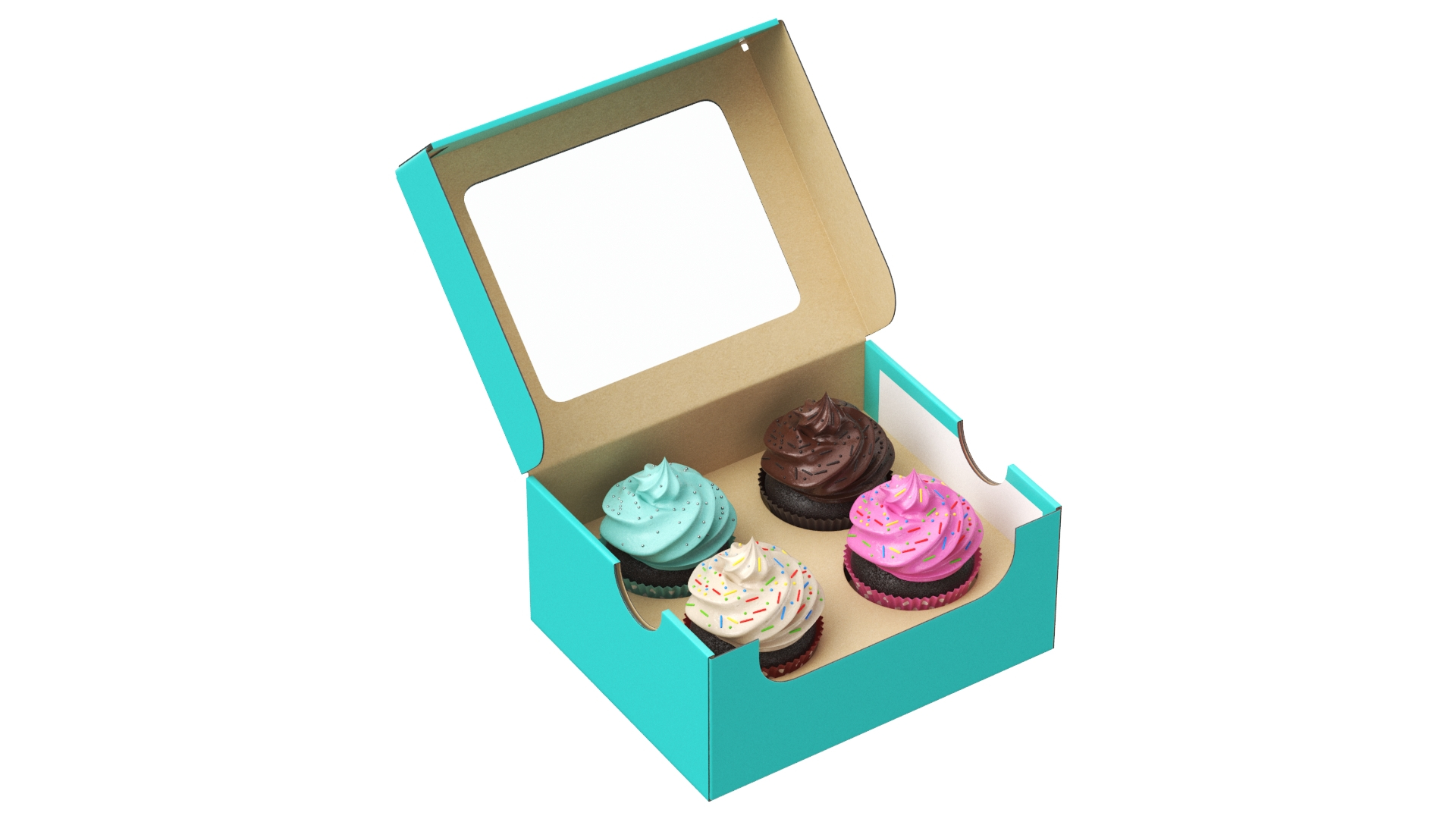 Detailed Cupcake Box Model - TurboSquid 2221671