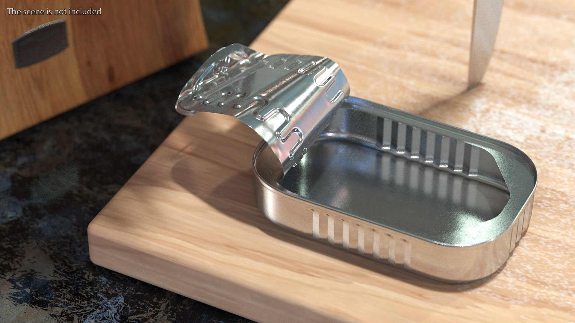 3D Open Empty Rectangular Can Model - TurboSquid 1799397