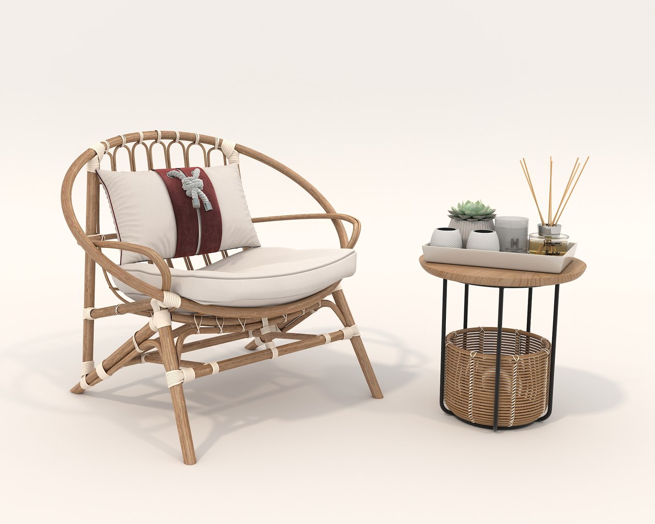 3d Rattan Table And Chairs Set 5 Turbosquid 2088037