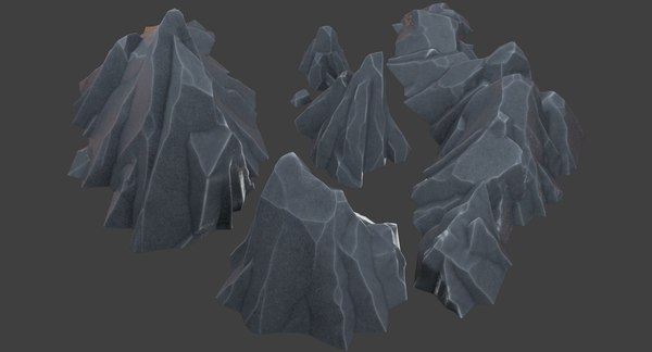 3D stylized rocks - TurboSquid 1375885