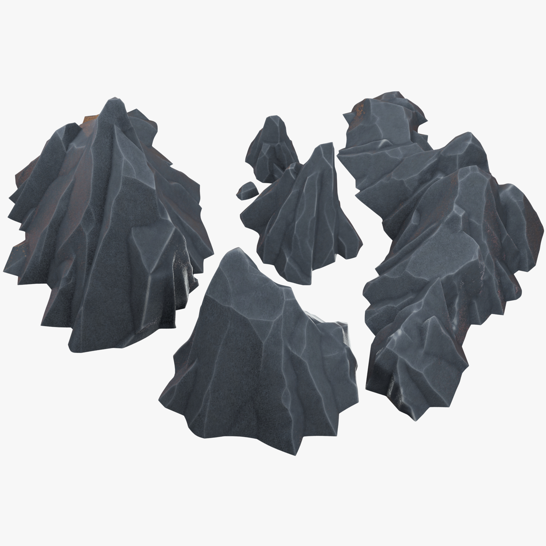 3D stylized rocks - TurboSquid 1375885
