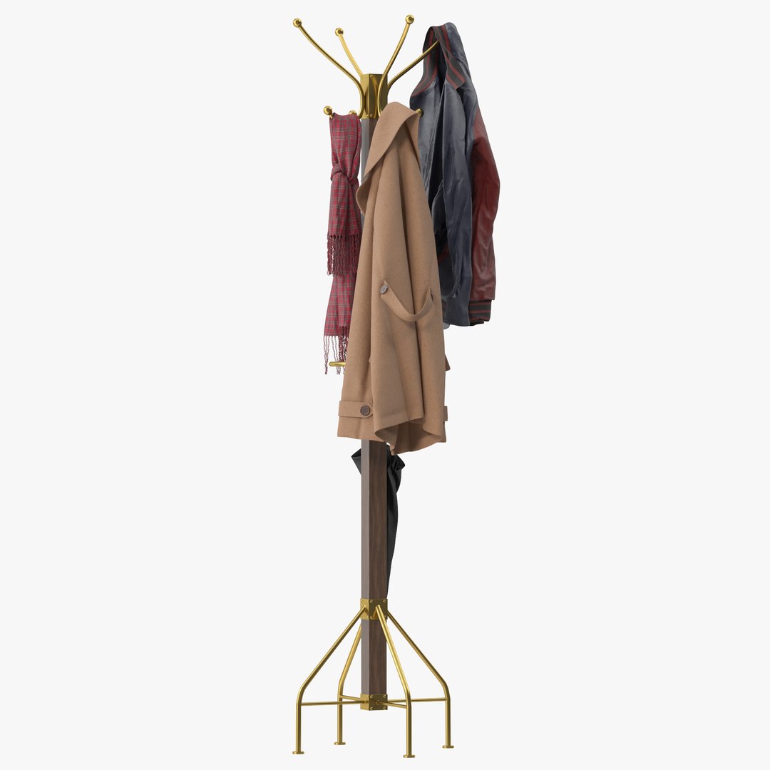 Butler Specialty Logan Square Coat Rack 3D - TurboSquid 1990356