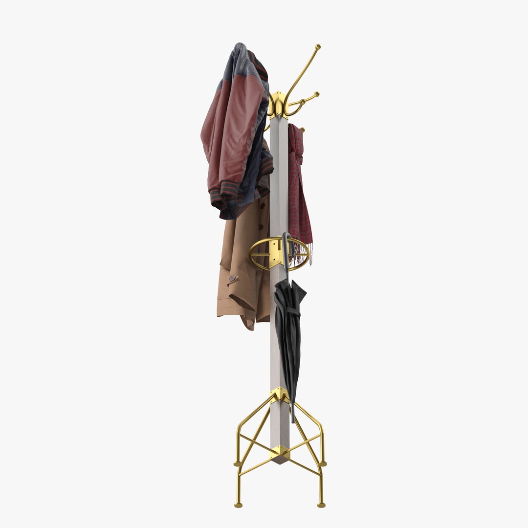 Butler Specialty Logan Square Coat Rack 3D - TurboSquid 1990356