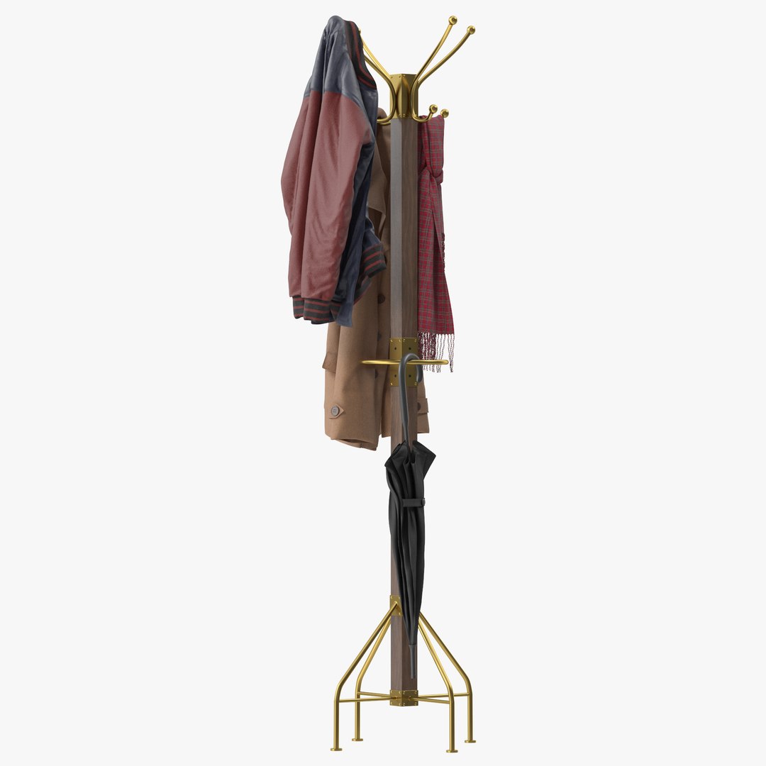 Butler Specialty Logan Square Coat Rack 3D - TurboSquid 1990356