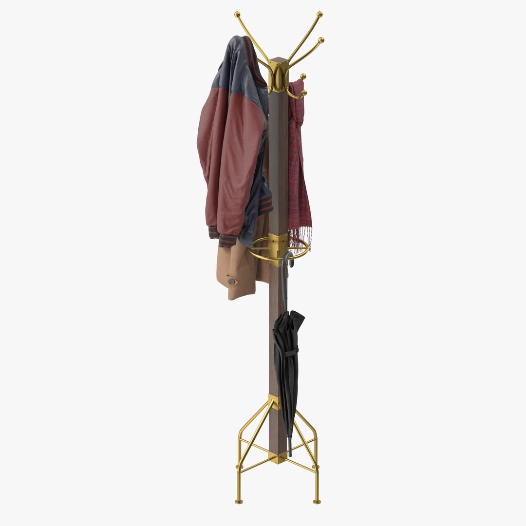 Butler Specialty Logan Square Coat Rack 3D - TurboSquid 1990356