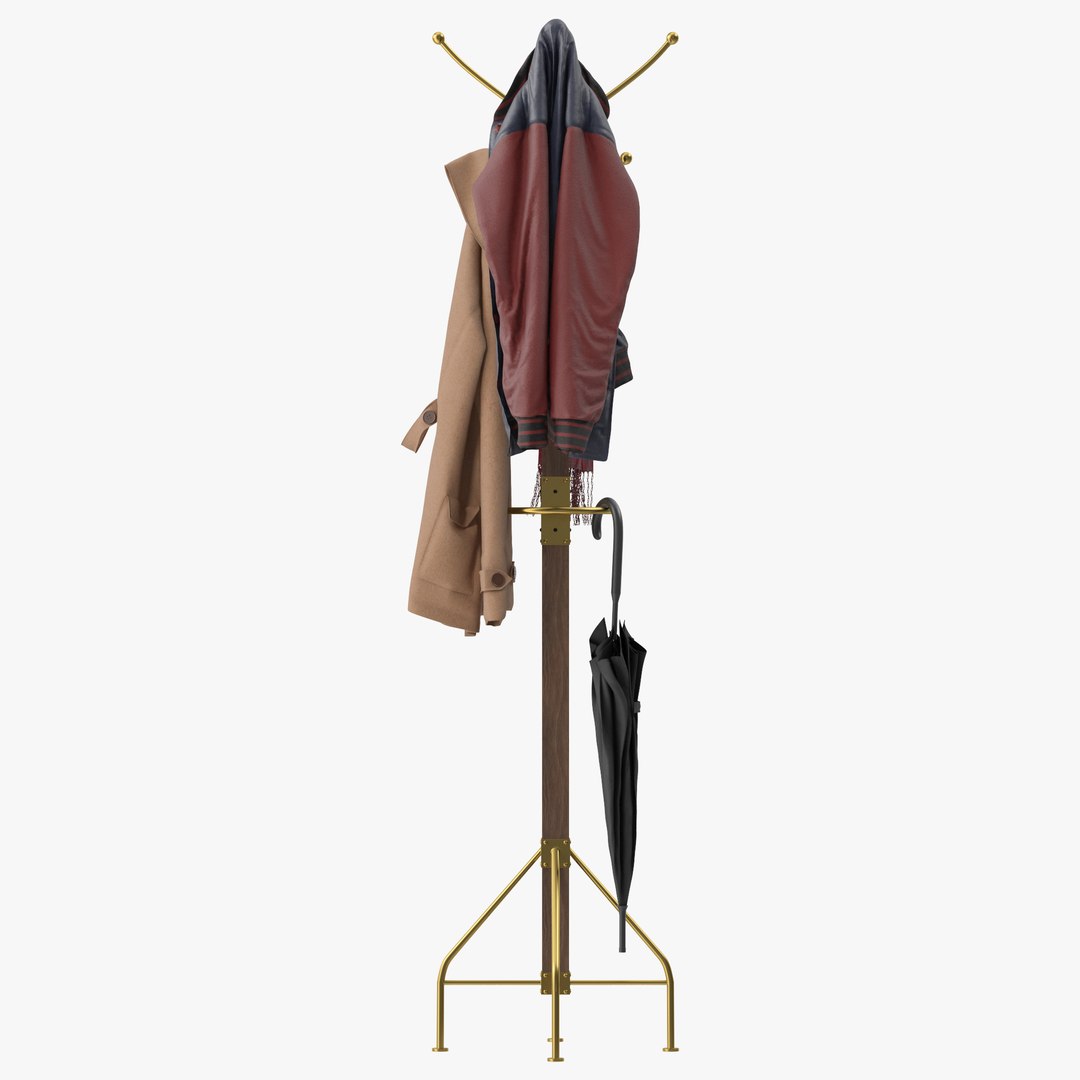 Butler Specialty Logan Square Coat Rack 3D - TurboSquid 1990356
