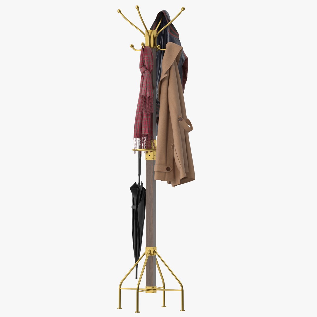 Butler Specialty Logan Square Coat Rack 3D - TurboSquid 1990356