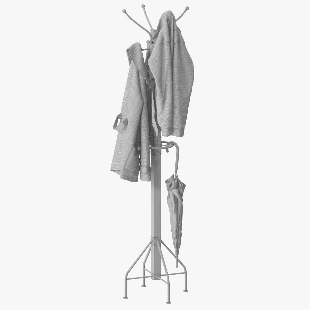 Butler Specialty Logan Square Coat Rack 3D - TurboSquid 1990356