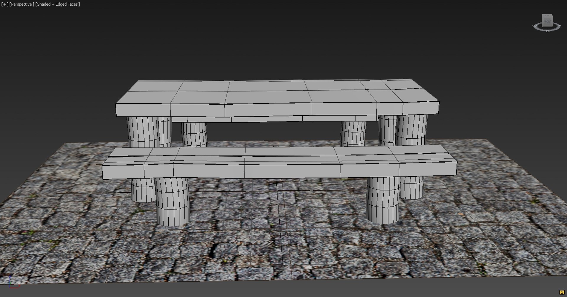 picnic table 3d model