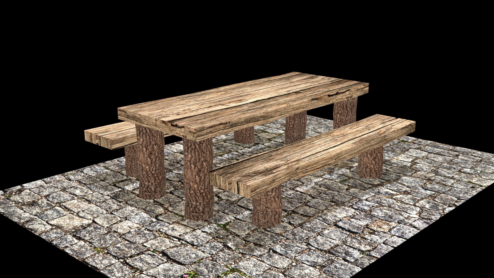 picnic table 3d model