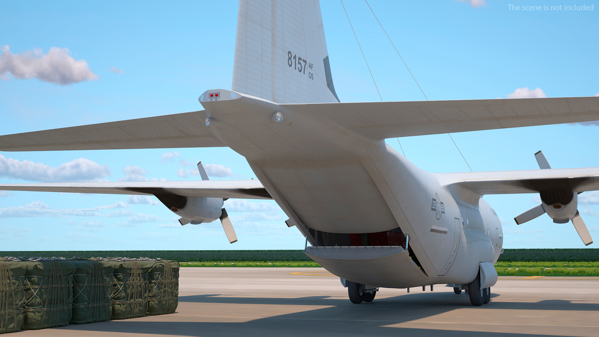 modelo 3d Avión de transporte militar estadounidense Lockheed C 130 ...