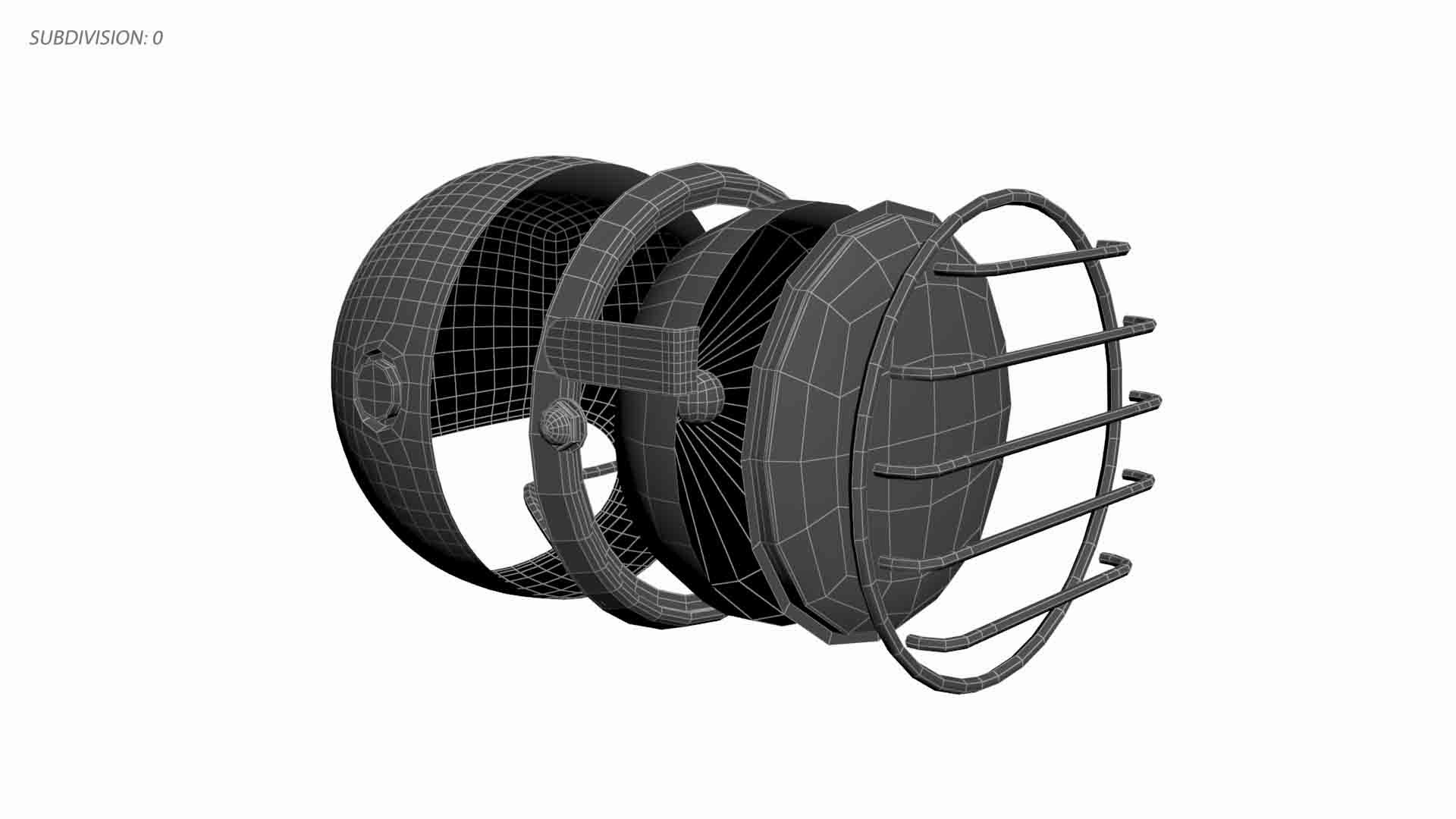 Headlight With Grid 3D Model - TurboSquid 2072014