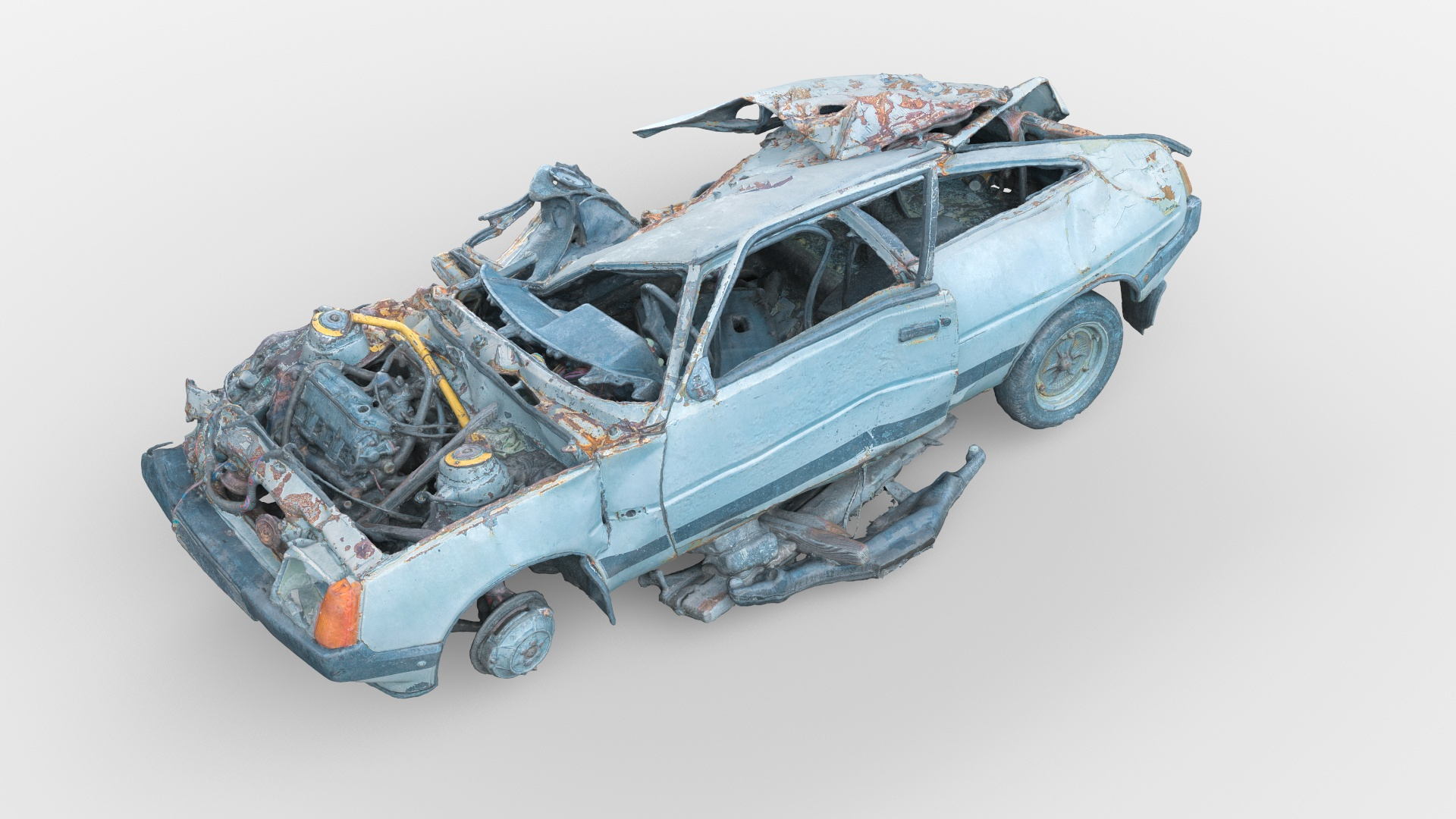 3D Burned Car Wreck 19 - TurboSquid 2146653