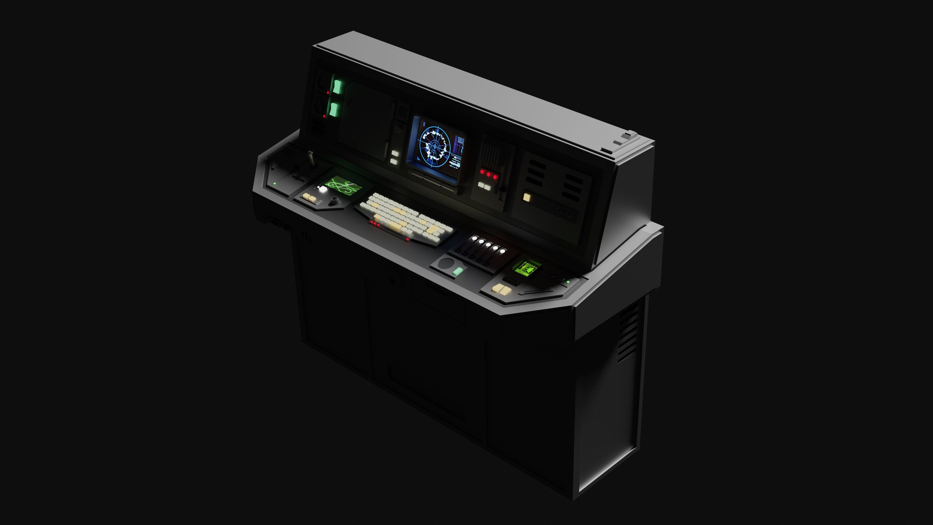 Retro Sci-fi Computer Desks - Control Panels 3D Model - TurboSquid 2037641