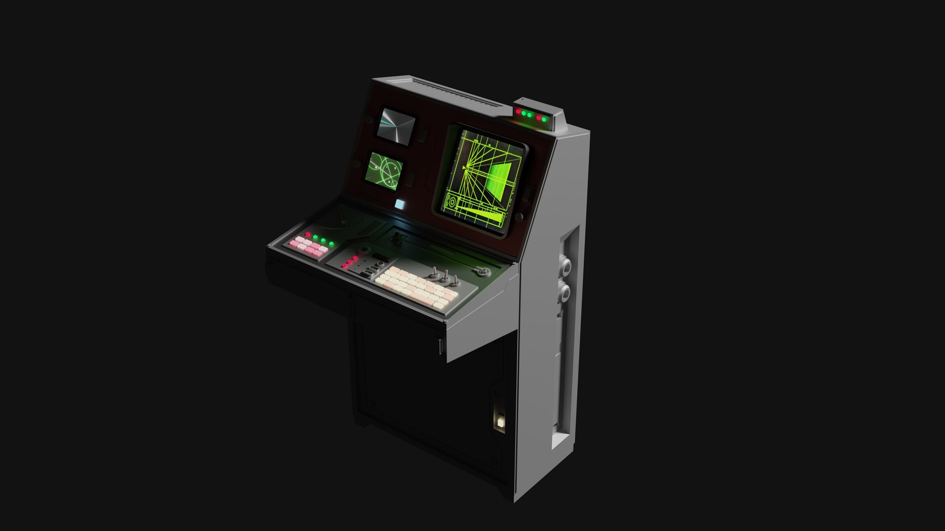 Retro Sci-fi Computer Desks - Control Panels 3D Model - TurboSquid 2037641