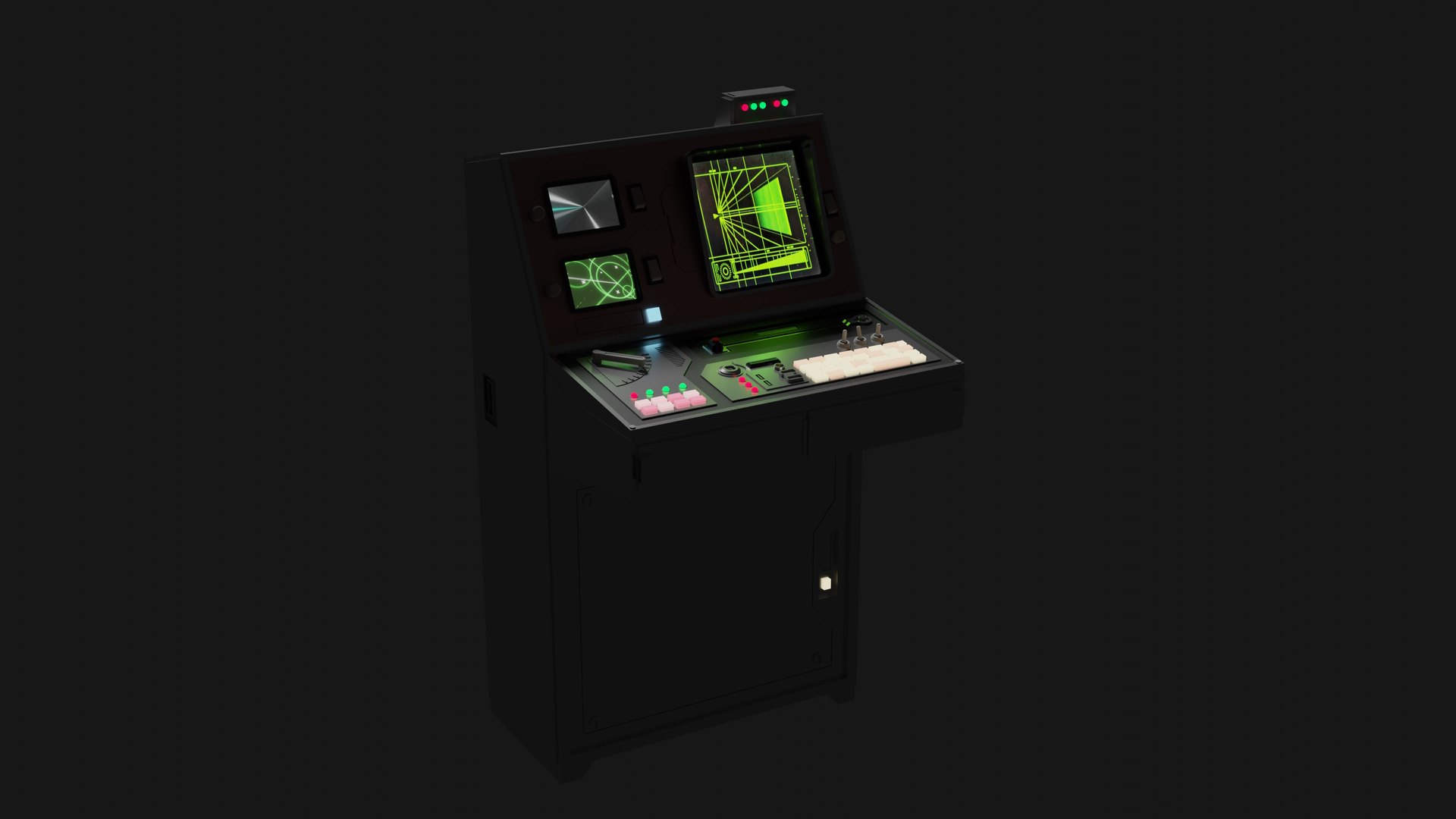 Retro Sci-fi Computer Desks - Control Panels 3D Model - TurboSquid 2037641