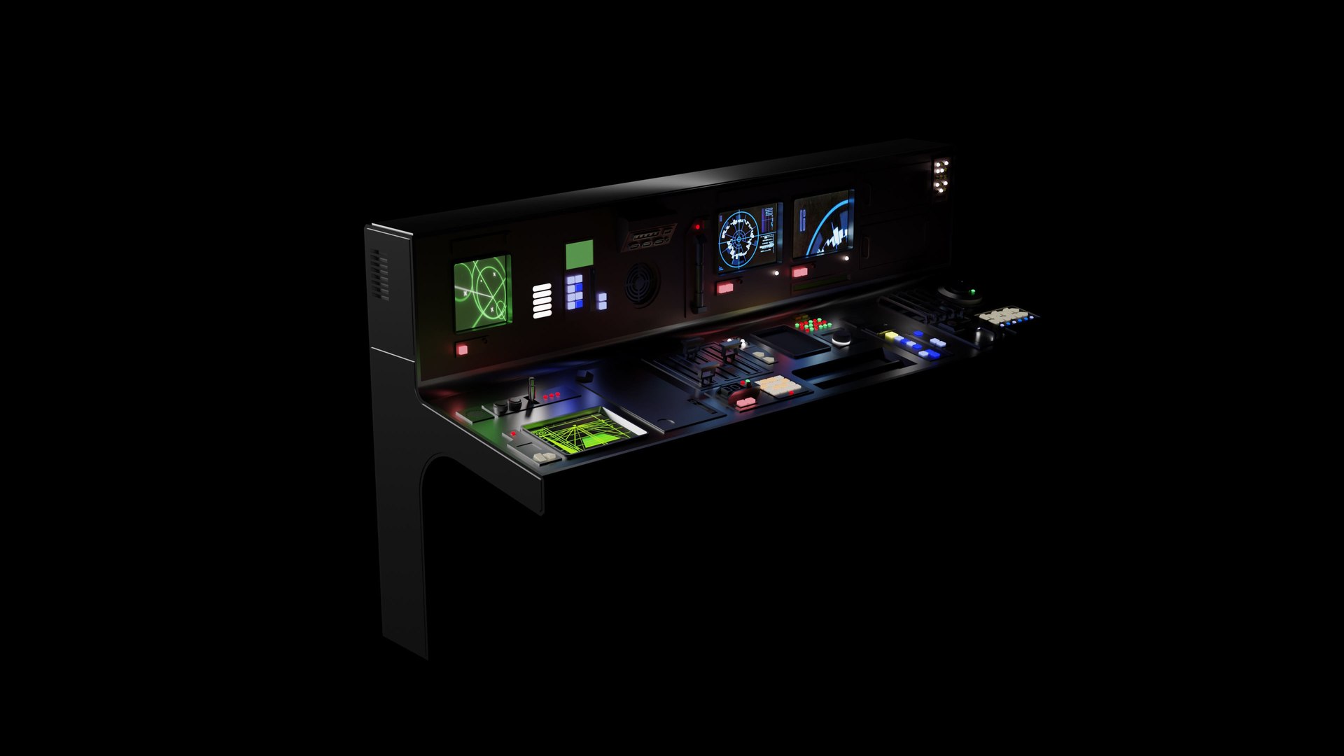Retro Sci-fi Computer Desks - Control Panels 3D Model - TurboSquid 2037641