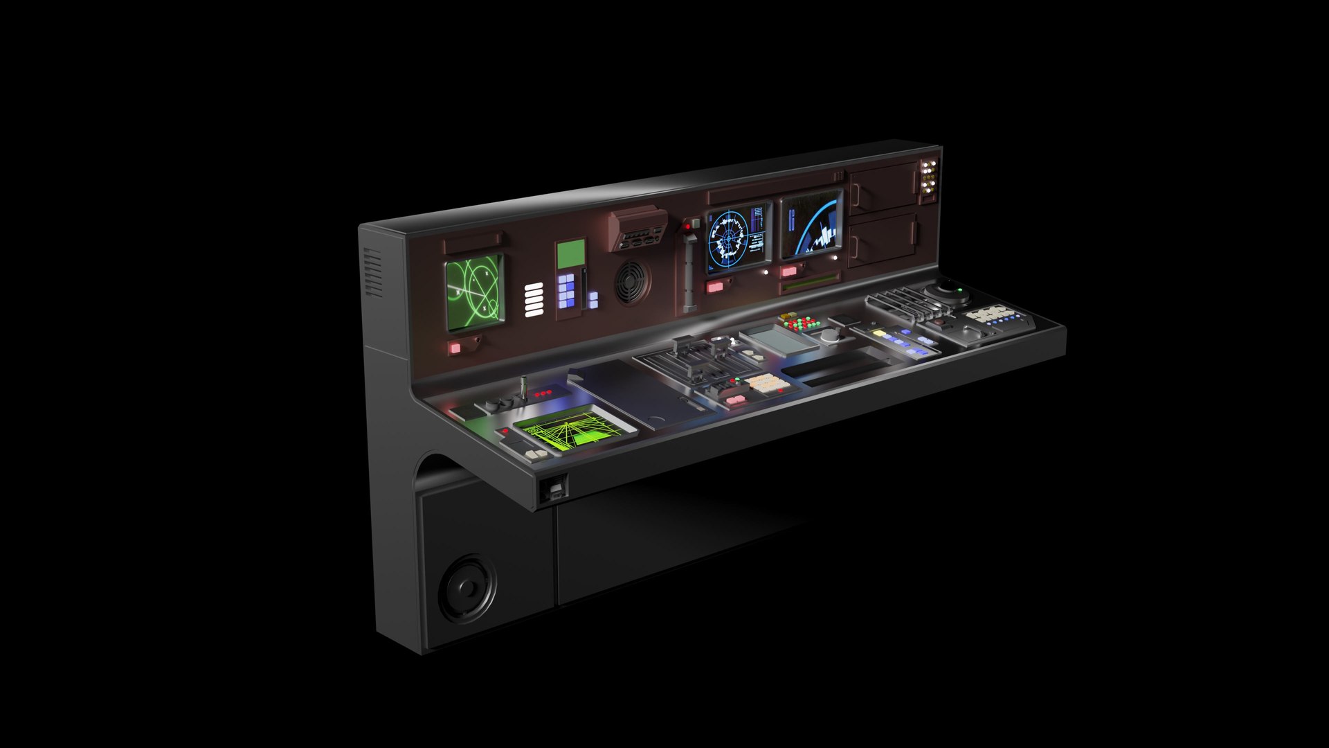 Retro Sci-fi Computer Desks - Control Panels 3D Model - TurboSquid 2037641