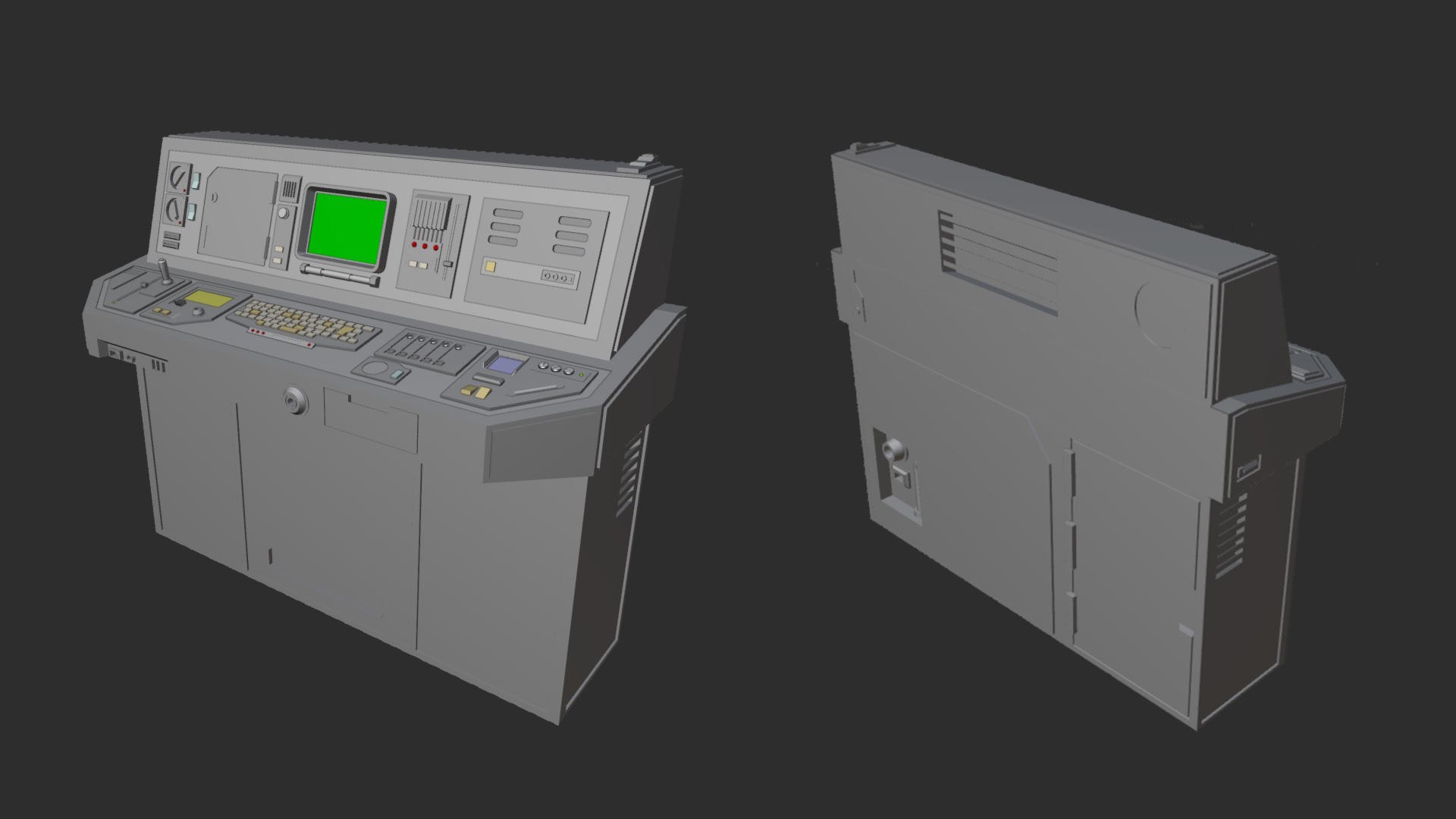 Retro Sci-fi Computer Desks - Control Panels 3D Model - TurboSquid 2037641