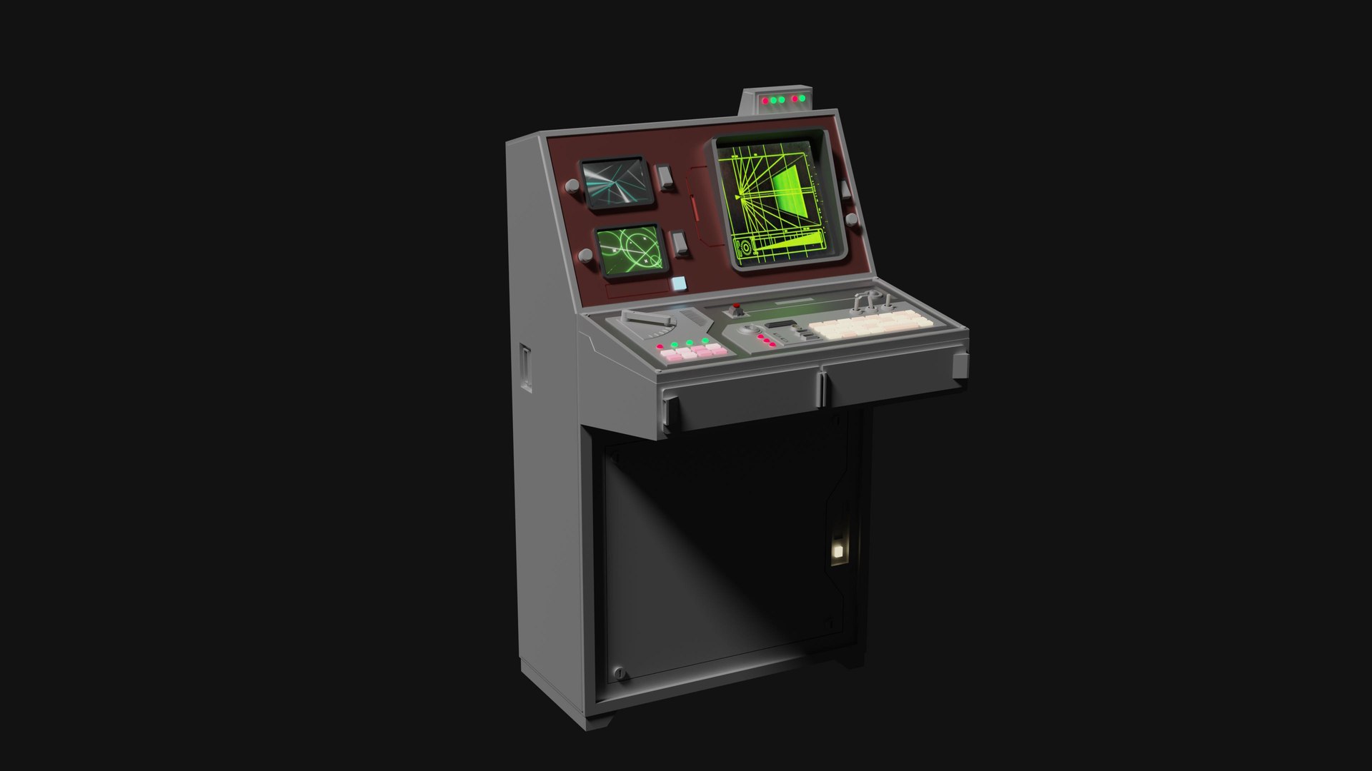 Retro Sci-fi Computer Desks - Control Panels 3D Model - TurboSquid 2037641