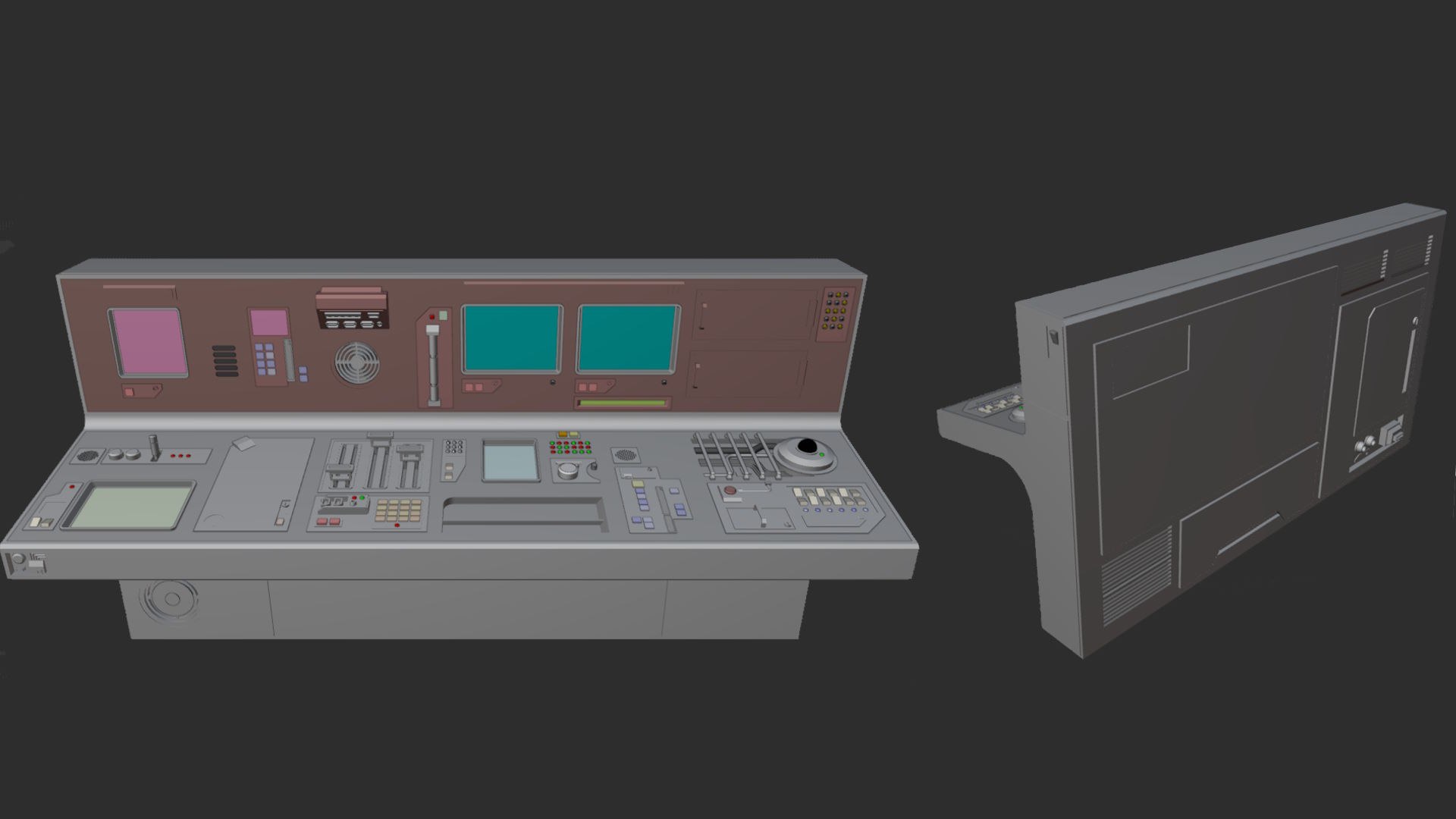 Retro Sci-fi Computer Desks - Control Panels 3D Model - TurboSquid 2037641