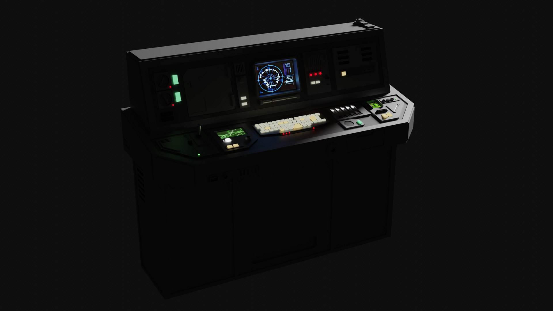 Retro Sci-fi Computer Desks - Control Panels 3D Model - TurboSquid 2037641