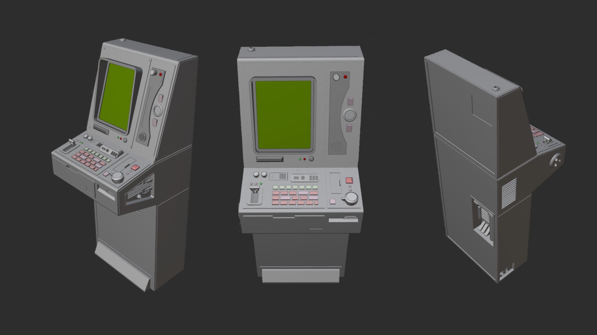 Retro Sci-fi Computer Desks - Control Panels 3D Model - TurboSquid 2037641