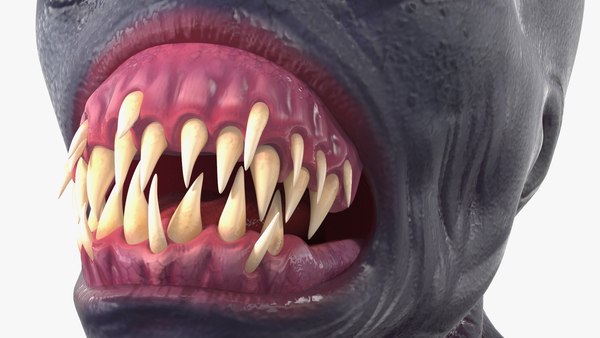 3D scary creature head monster - TurboSquid 1699777