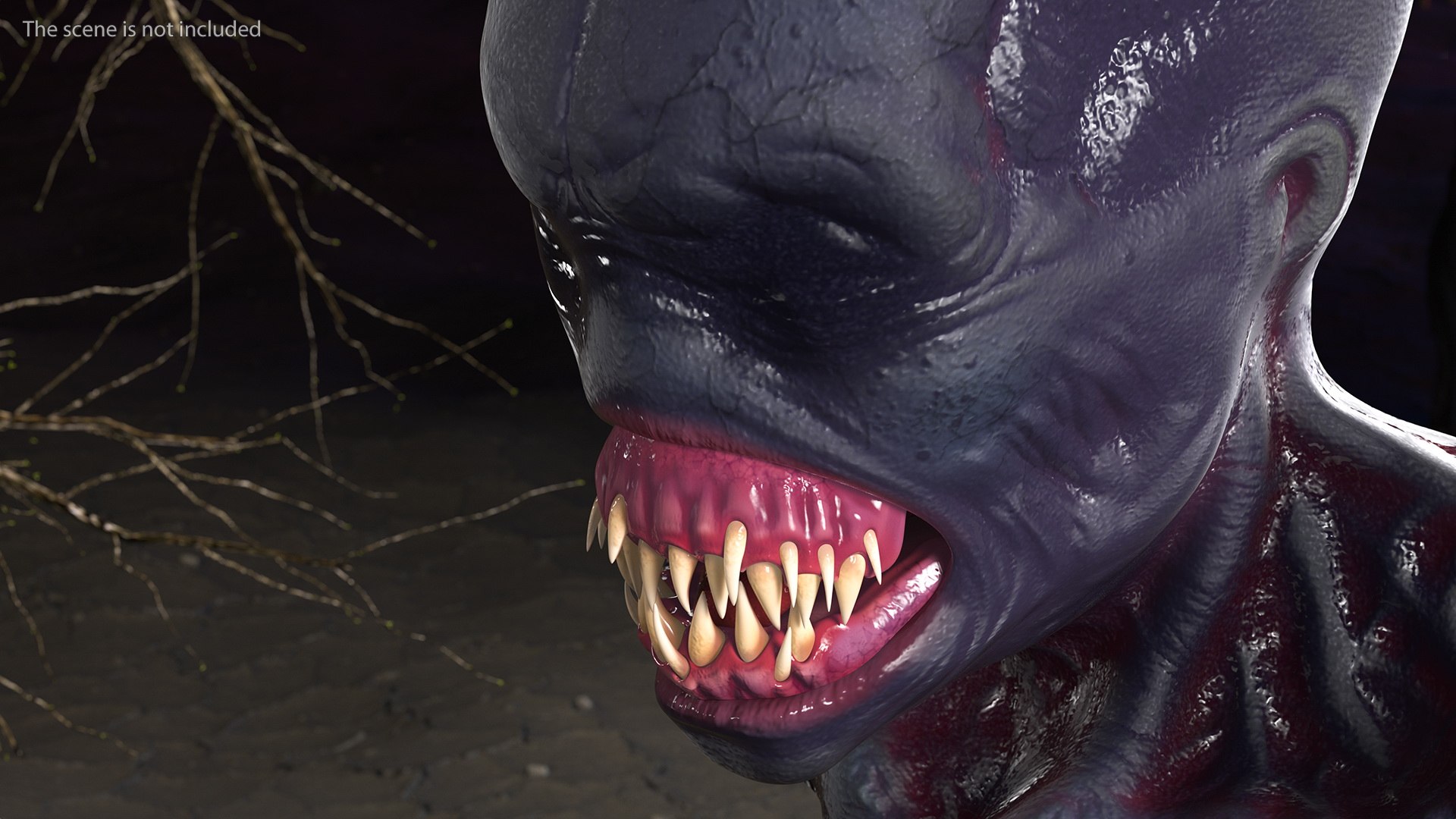 3D Scary Creature Head Monster - TurboSquid 1699777