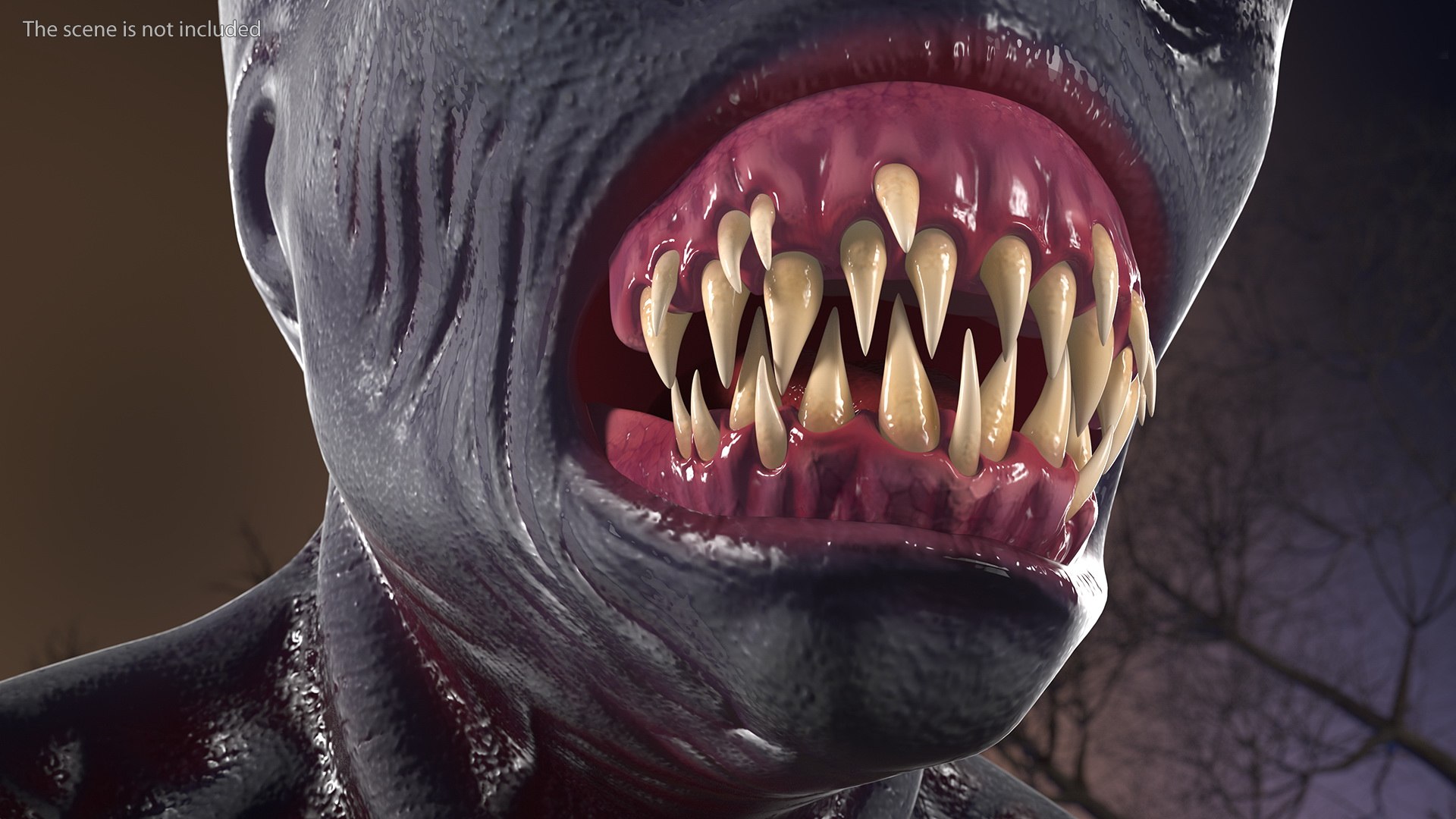 3D Scary Creature Head Monster - TurboSquid 1699777