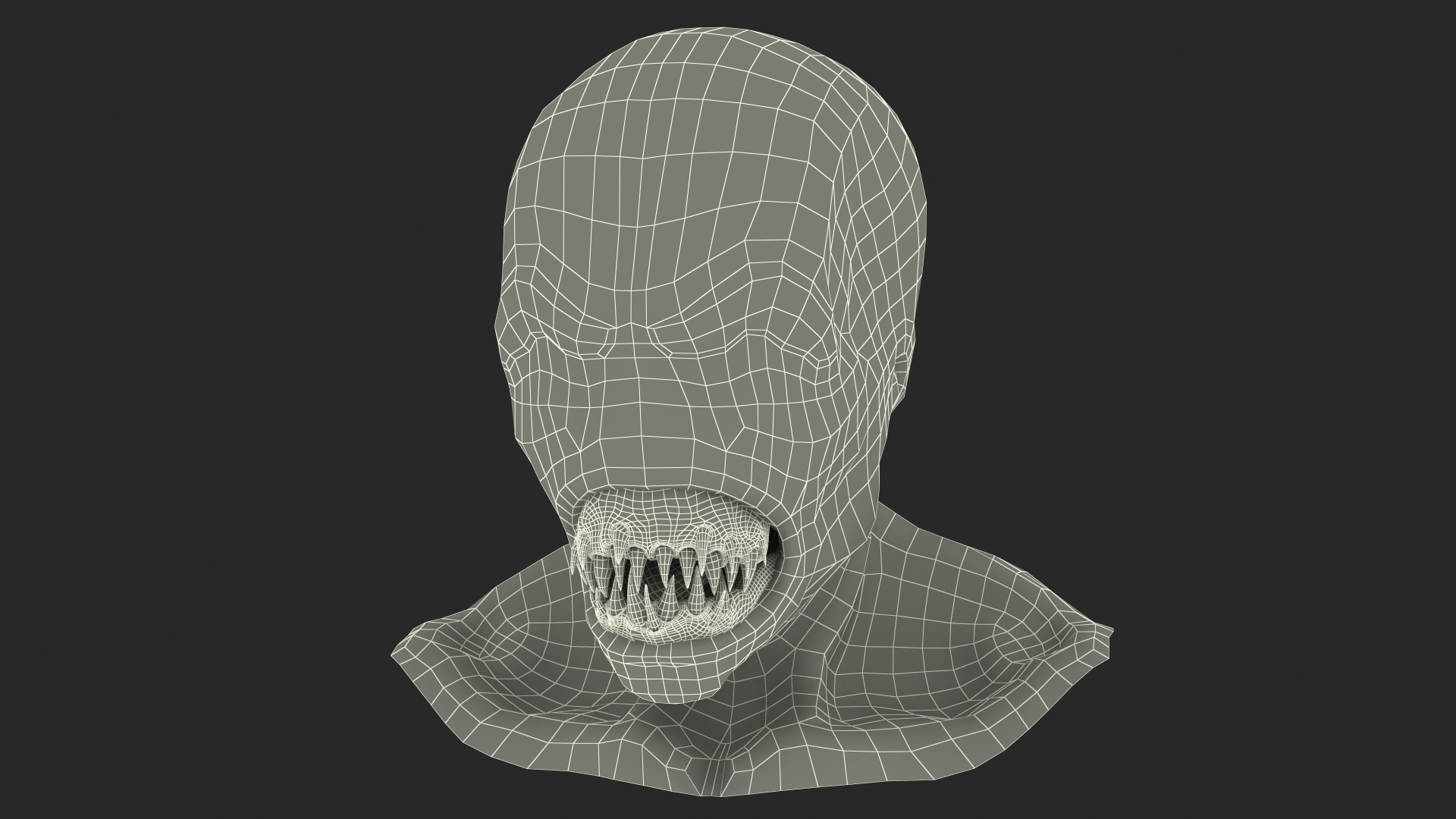 3D Scary Creature Head Monster - TurboSquid 1699777