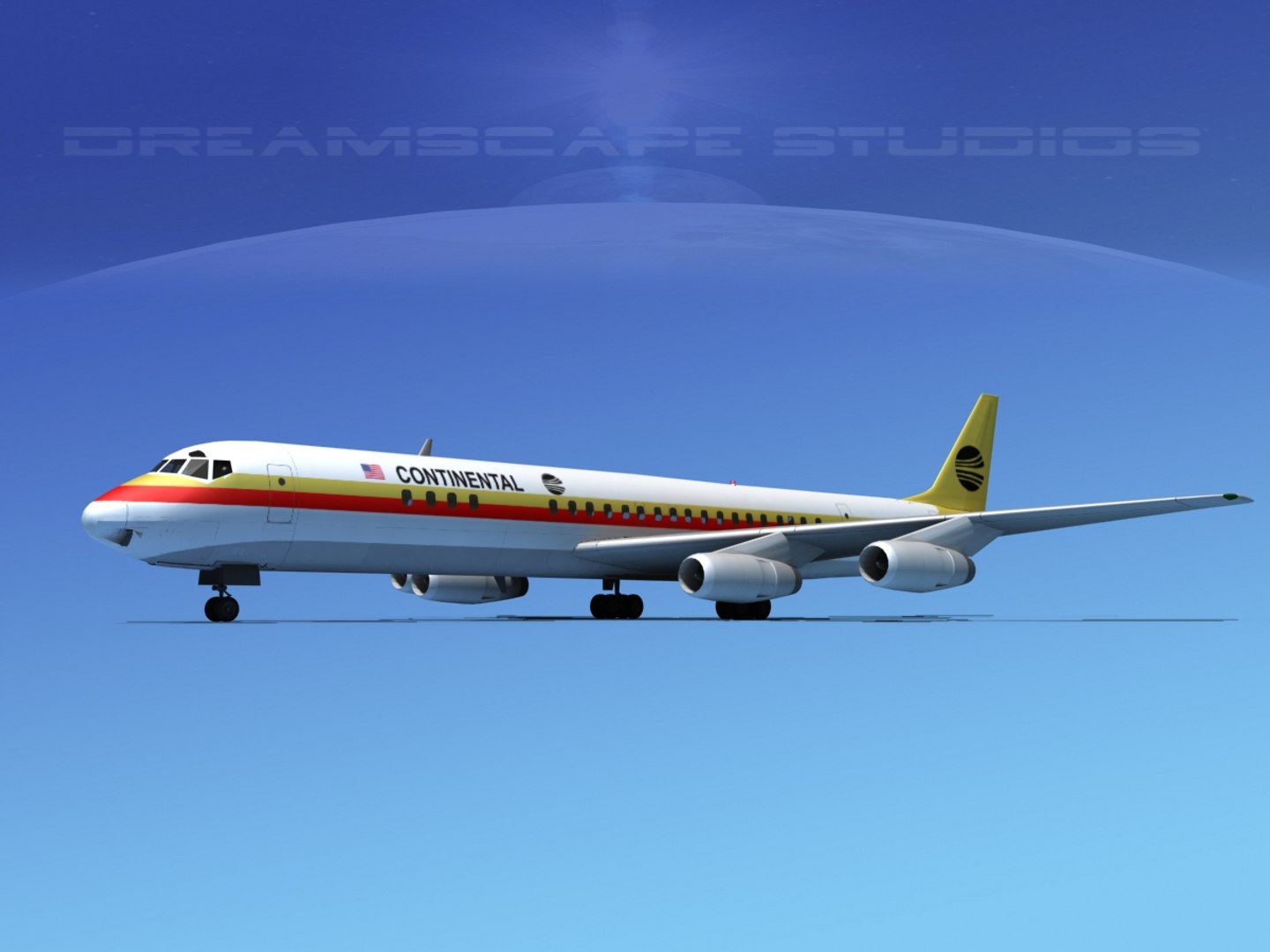 3d Model Of Douglas Dc-8